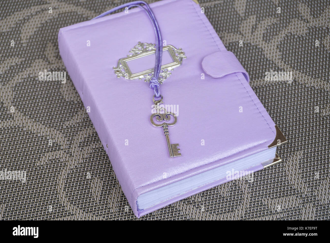 Handmade violet personal planner, notebook with stitched cover ...