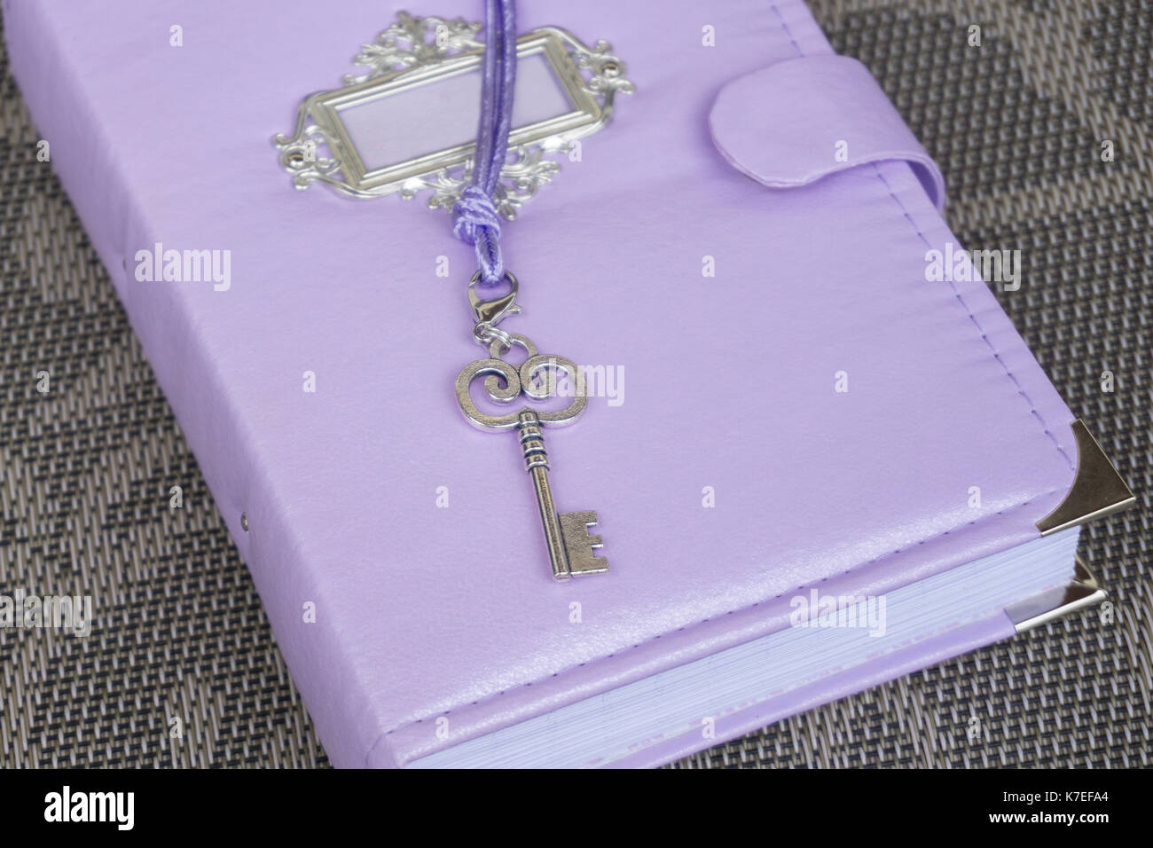 Handmade violet personal planner, notebook with stitched cover ...