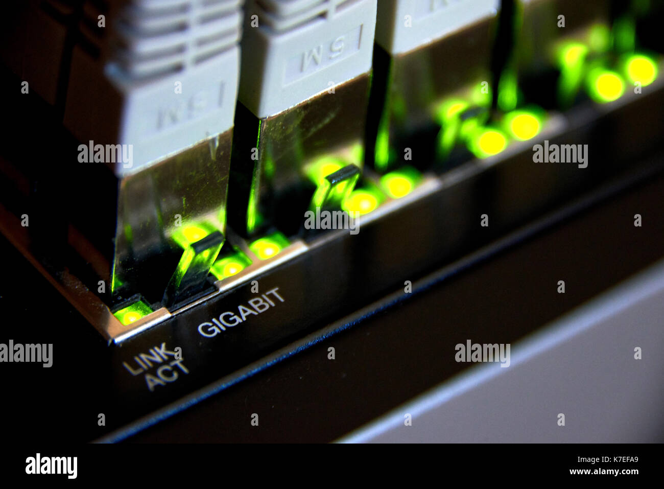 gigabit ethernet connection Stock Photo - Alamy