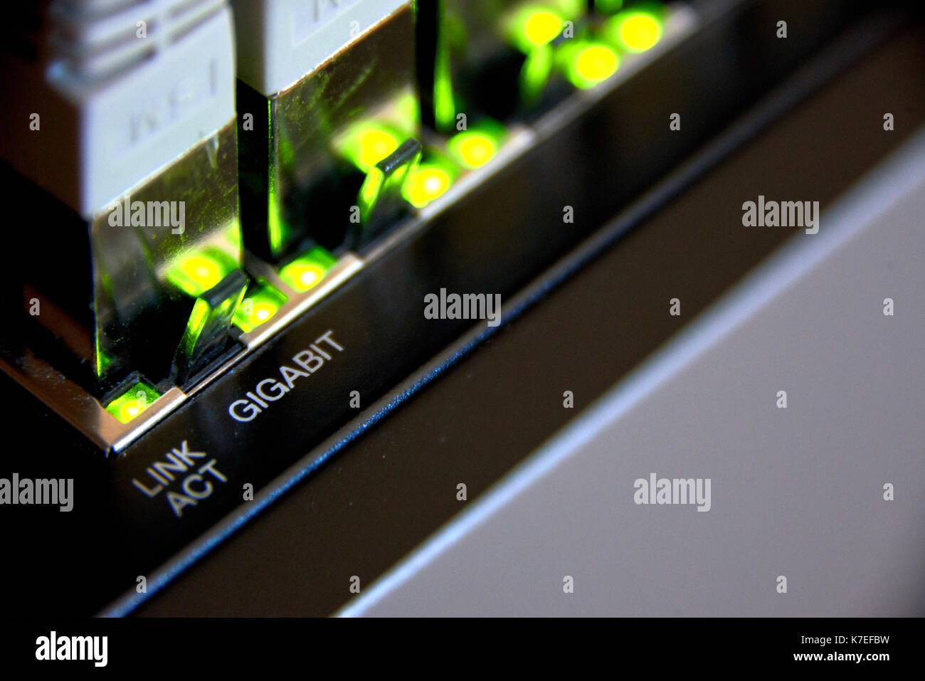 gigabit ethernet connection Stock Photo - Alamy