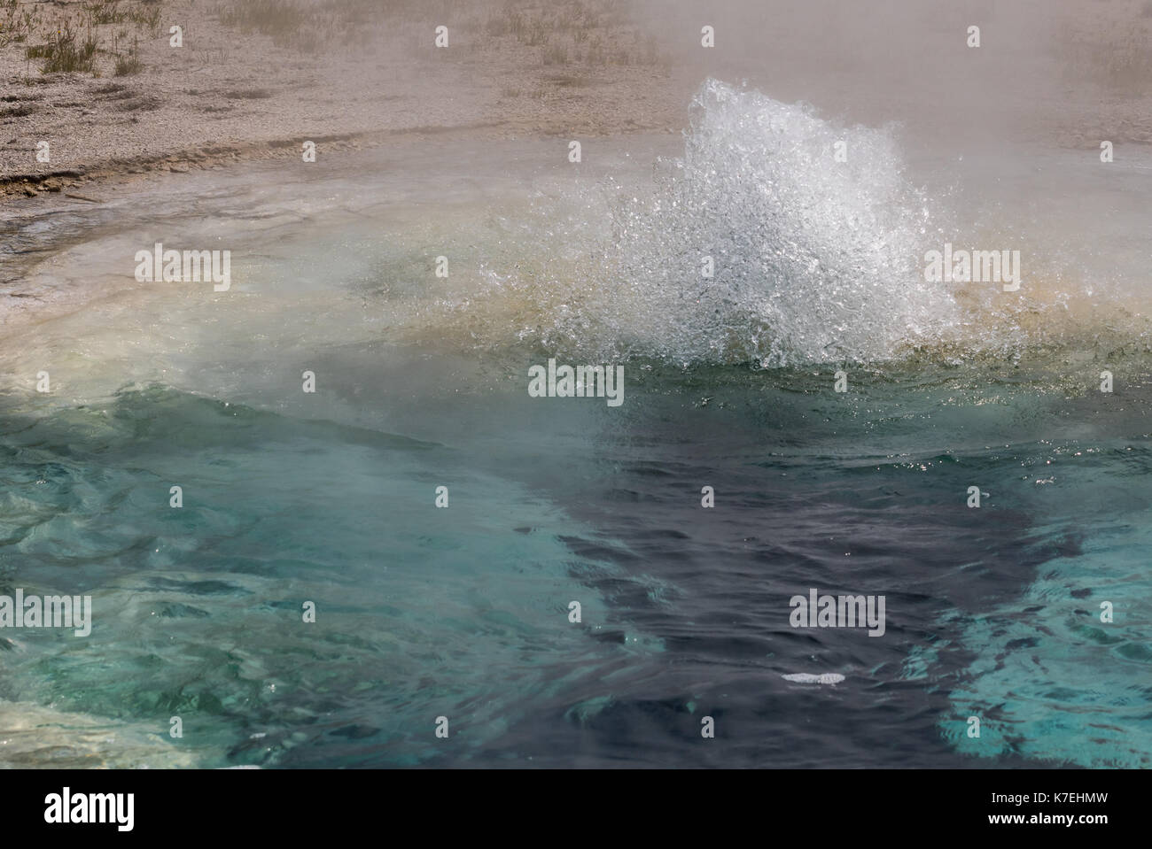 Bubbling Water in Hot Springs in Yellowstone Stock Photo - Alamy