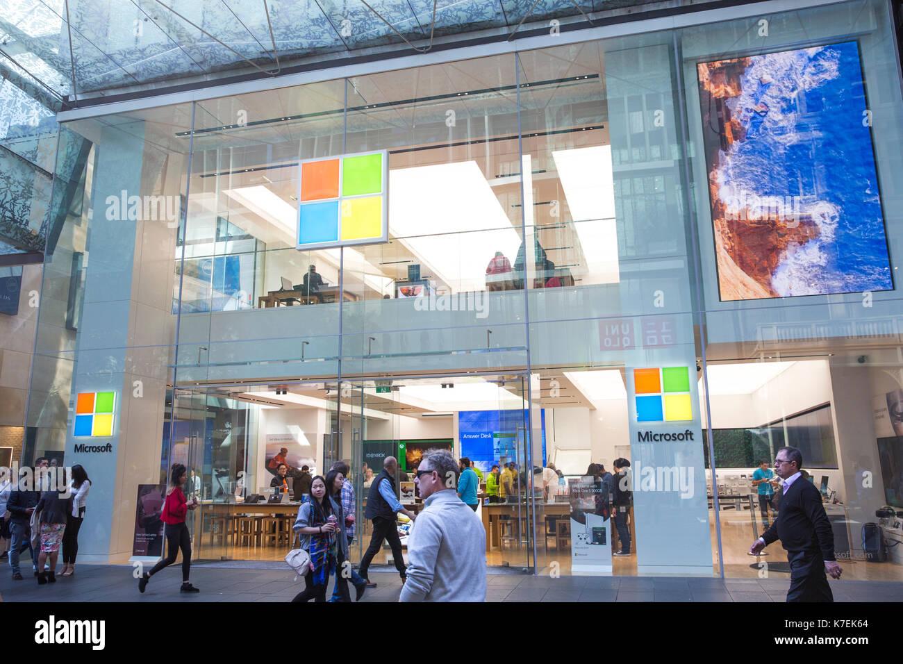 Microsoft flagship technology store in Pitt street,Sydney,Australia ...