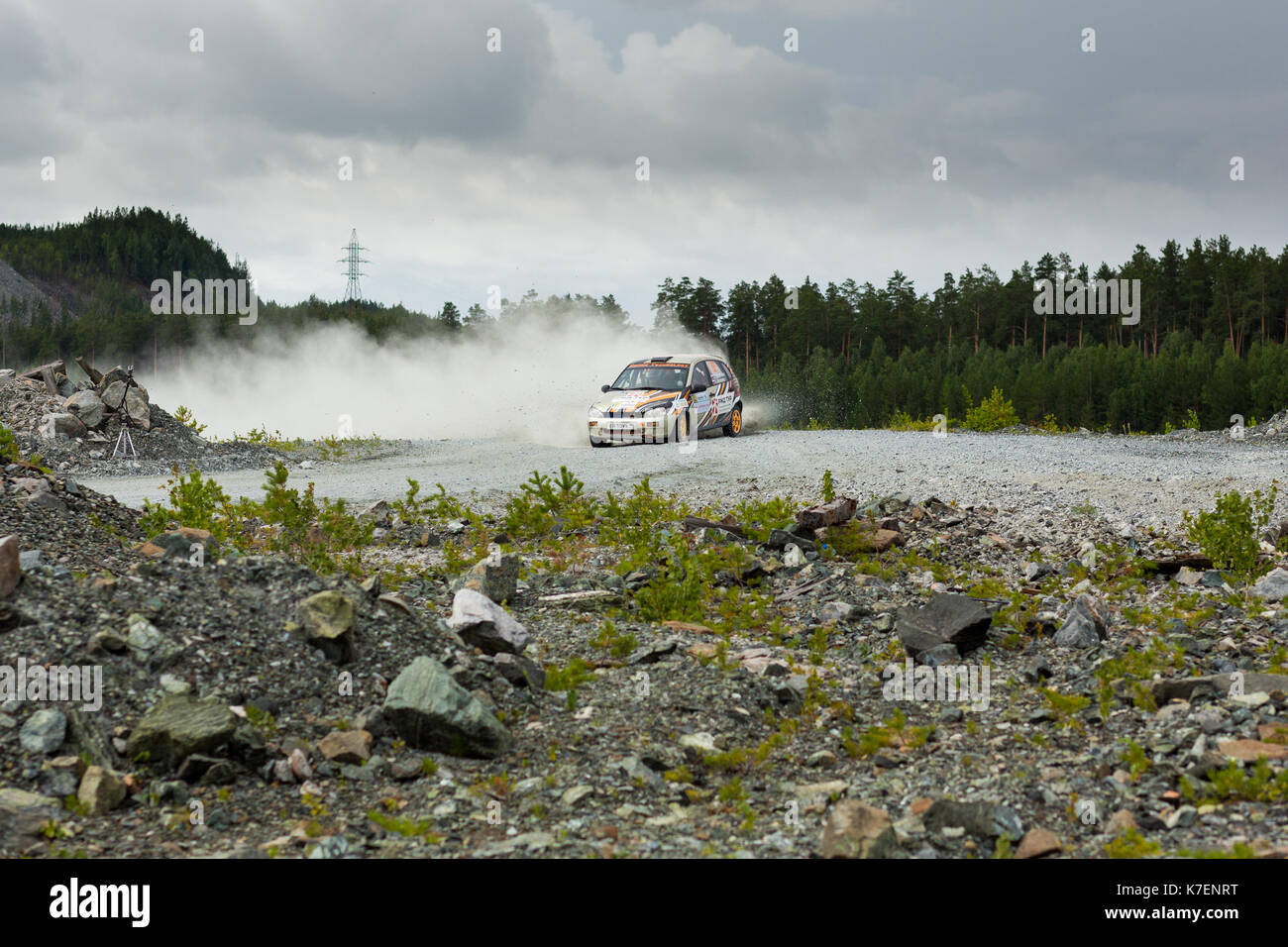 Asbestos, Russia August 6, 2017 - Final 6th stage of the Russian Rally ...