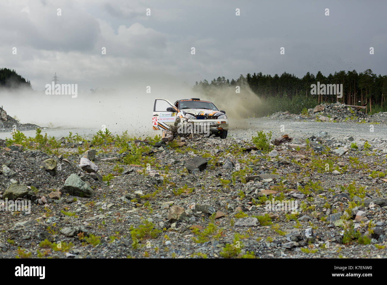 Asbestos, Russia August 6, 2017 - Final 6th stage of the Russian Rally ...