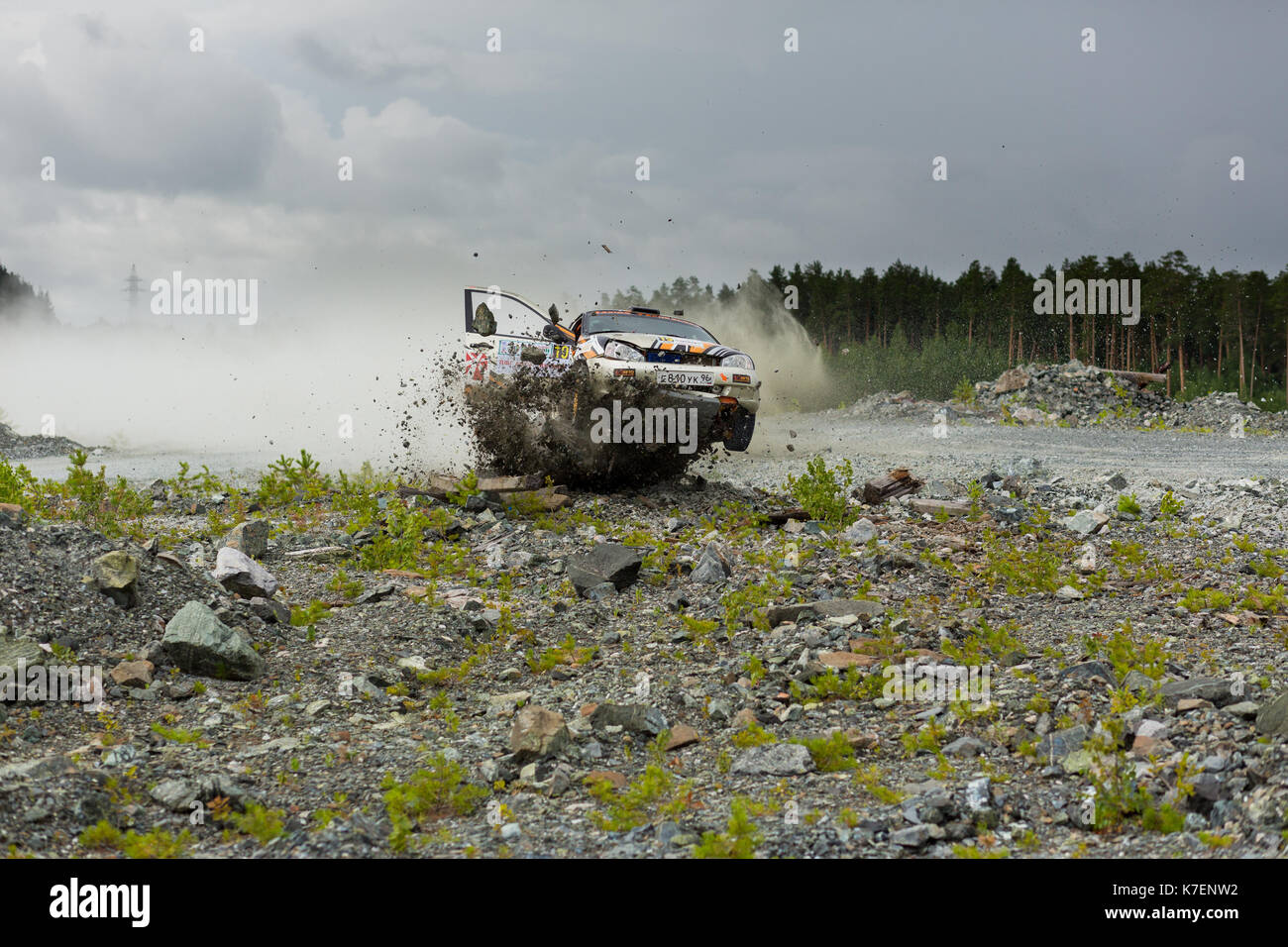 Asbestos, Russia August 6, 2017 - Final 6th stage of the Russian Rally ...