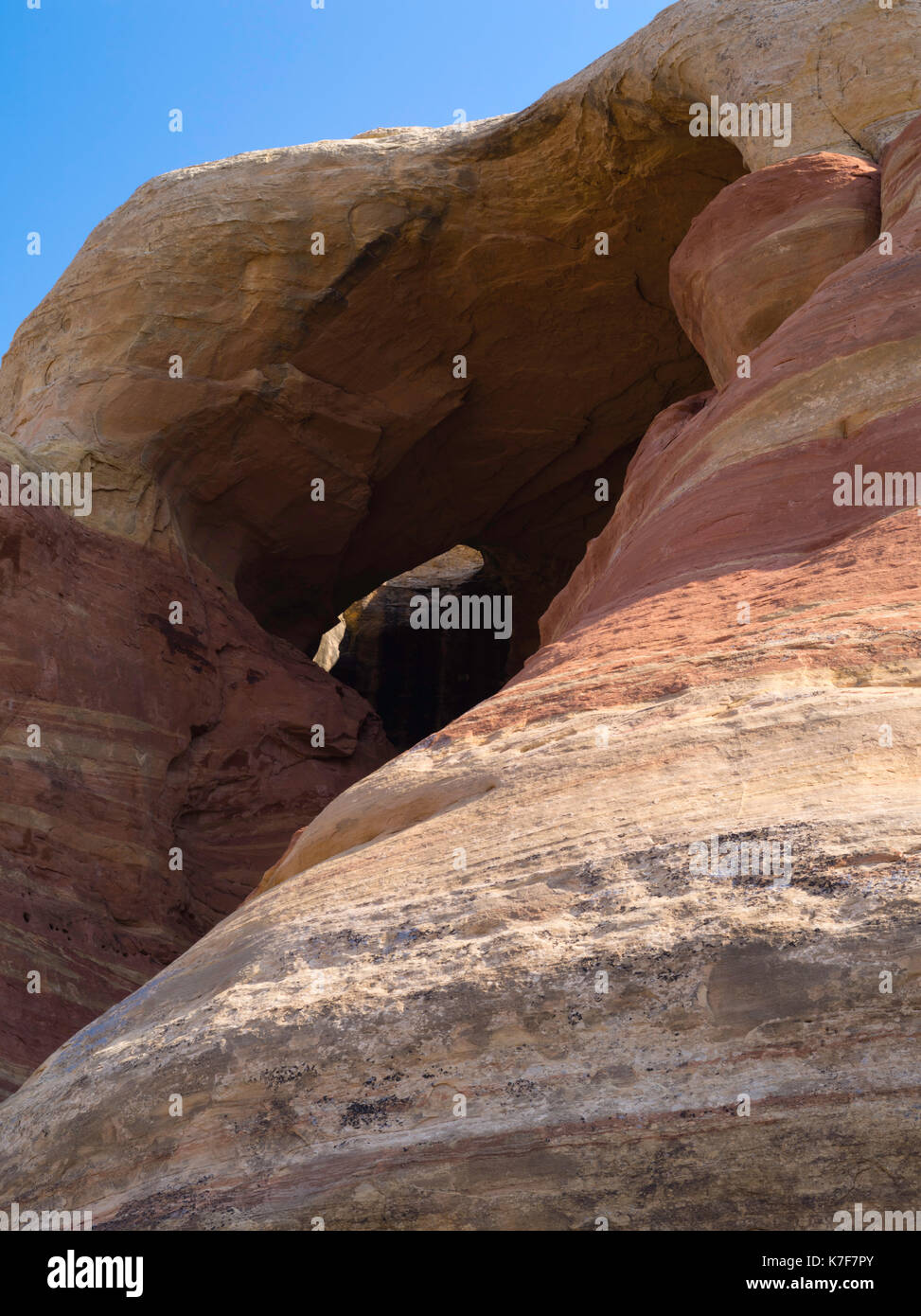 A natural arch, Rattlesnake Canyon, Black Ridge Wilderness, Colorado ...