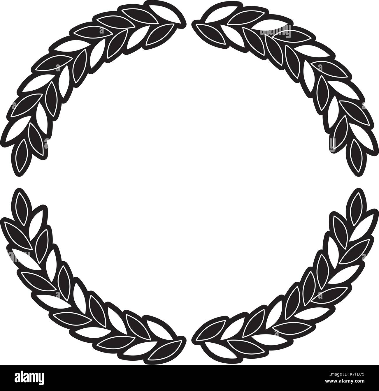 Arch frame border leaves leaf Cut Out Stock Images & Pictures - Alamy