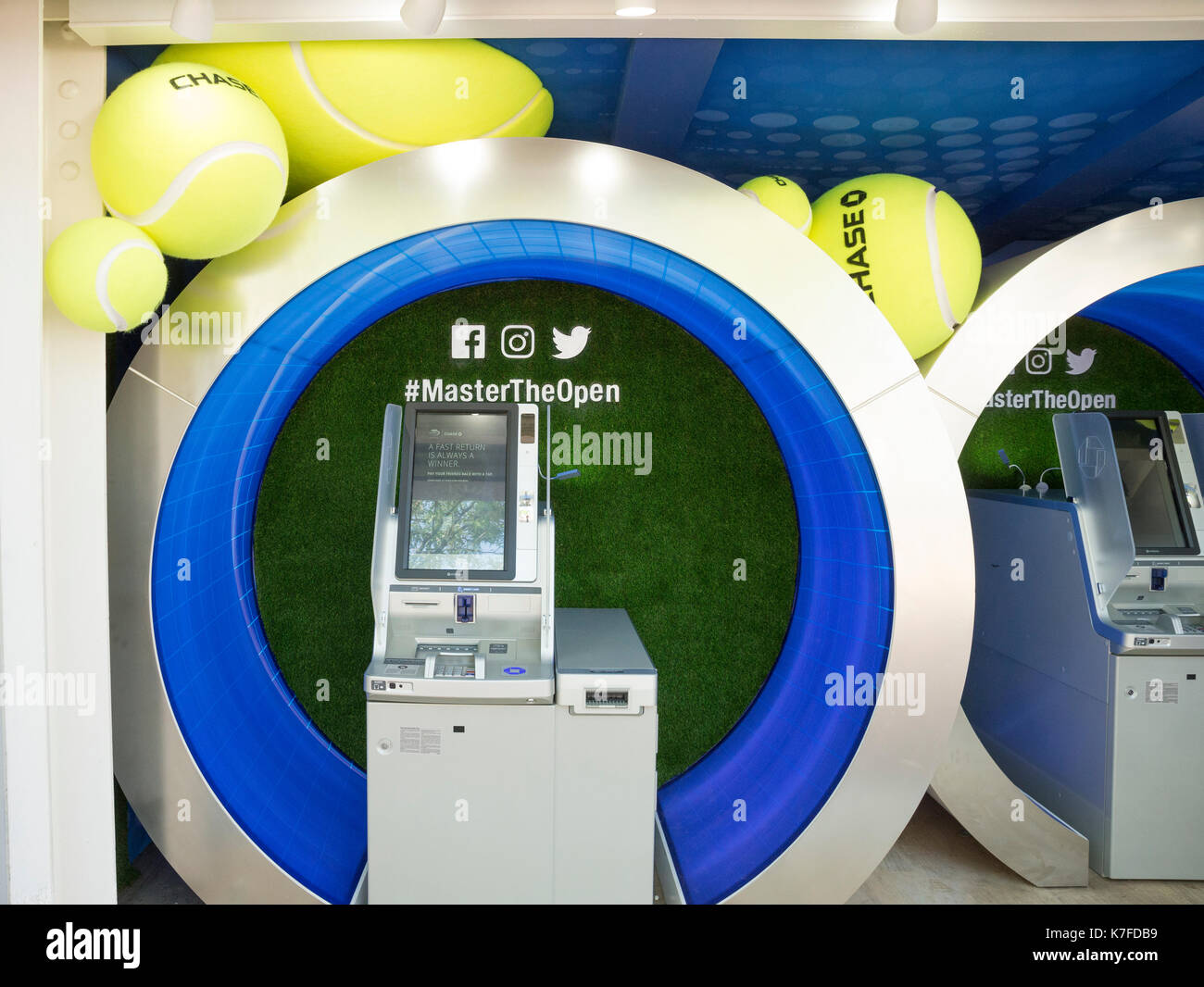 New York, NY USA - August 26, 2017: Chase bank sponsor of US Open ...