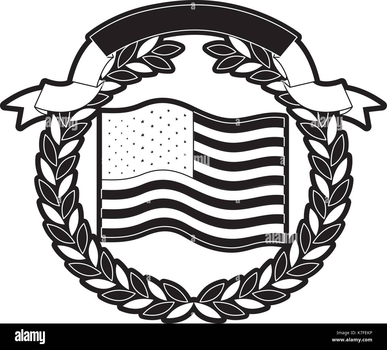 united states flag with olive branch edge on bottom and ribbon on top ...