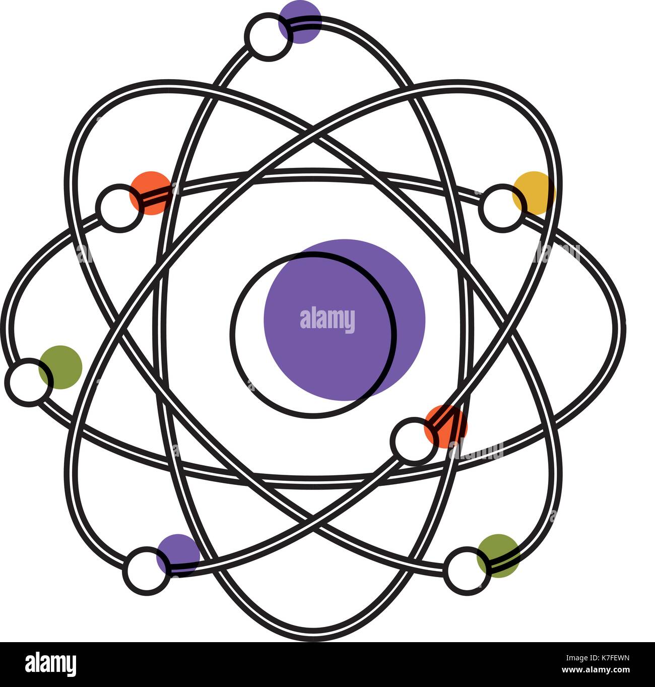 atom icon in watercolor silhouette Stock Vector Image & Art - Alamy