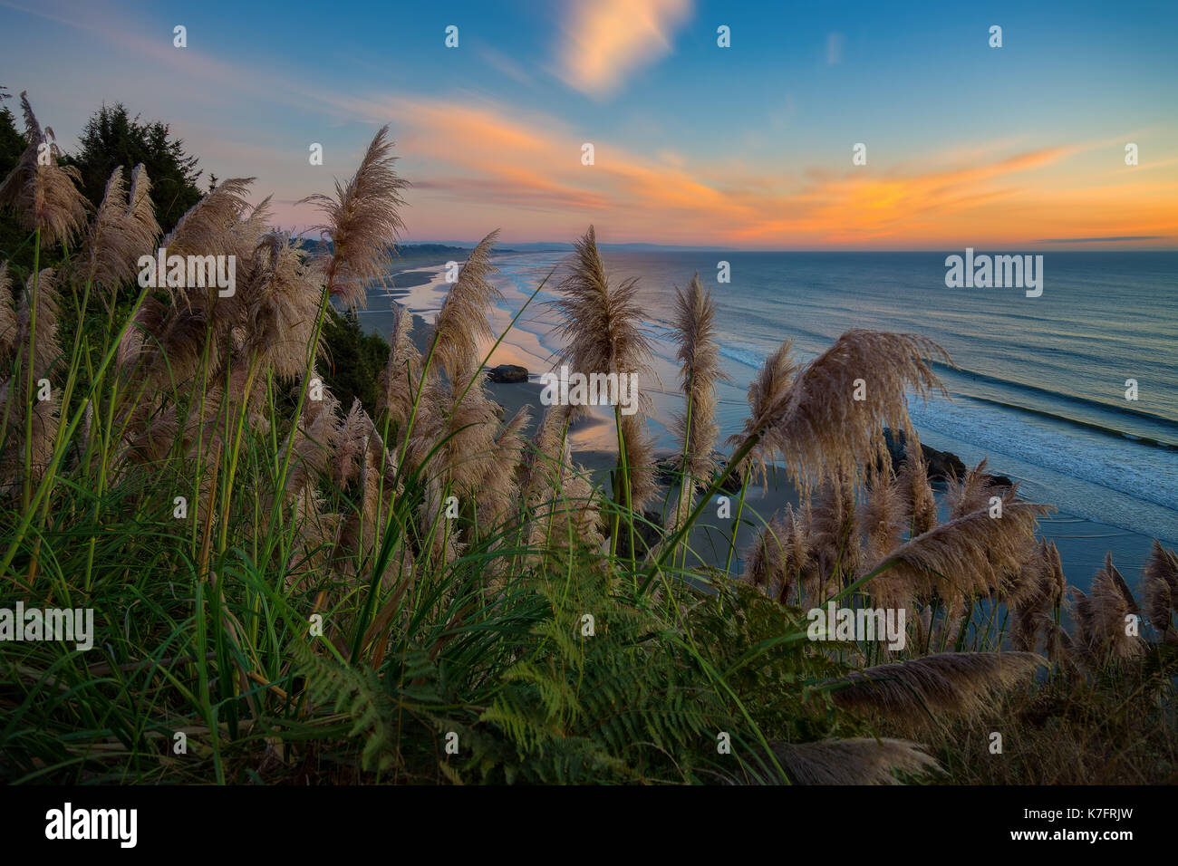 Beautiful Northern California Sunset at the Beach, Color Image Stock ...