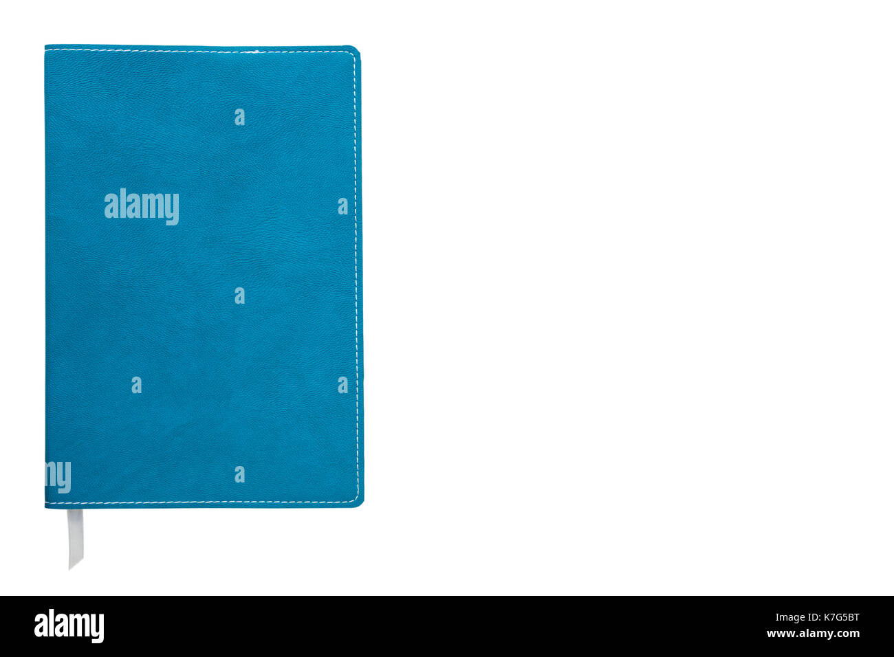 Close up blue cover notebook isolated on white background Stock Photo ...
