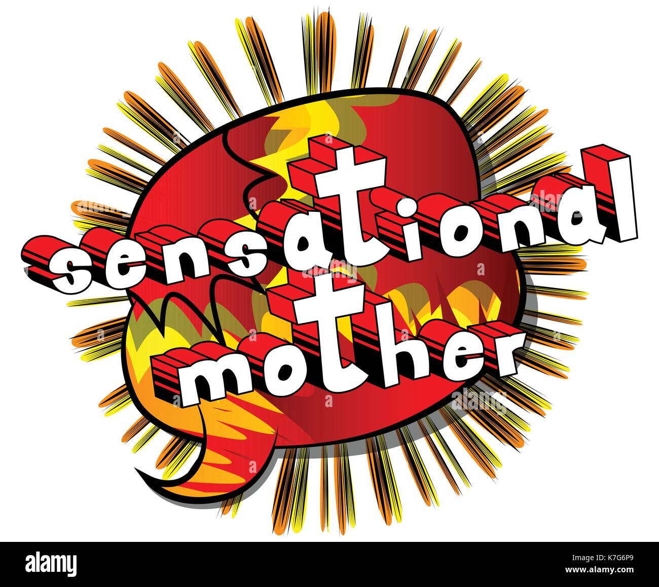Sensational Mother - Comic book style word on abstract background Stock ...
