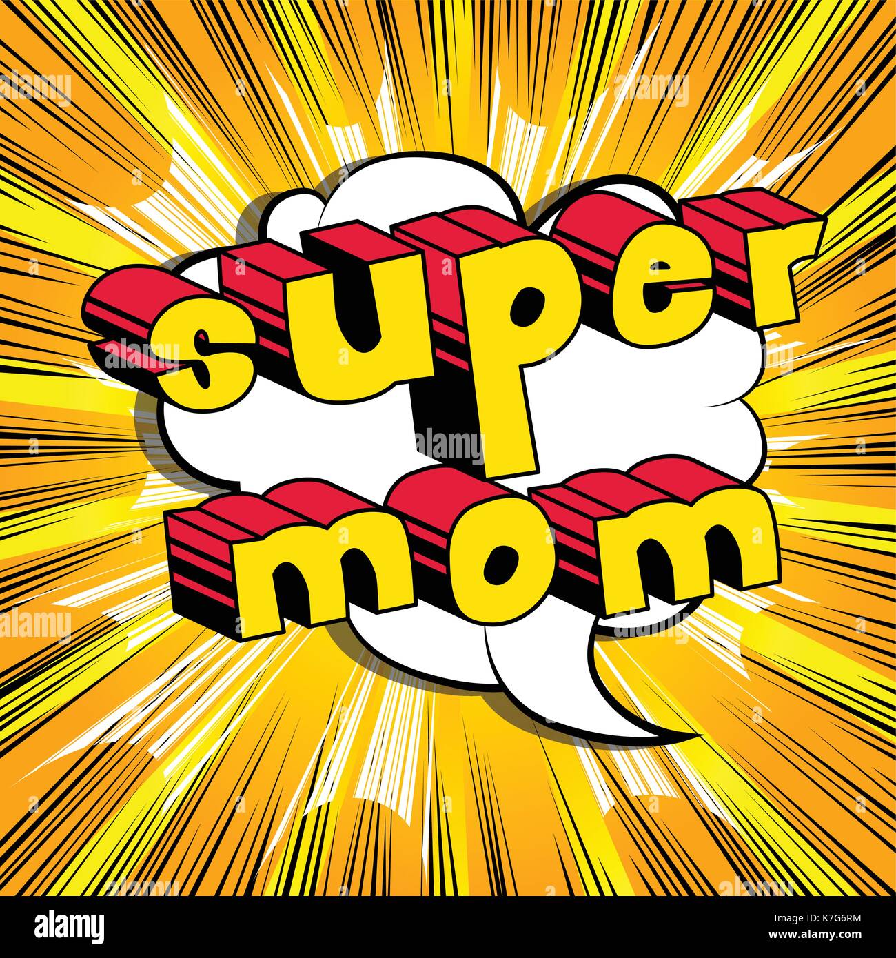 Super Mom Stock Vector Images - Alamy