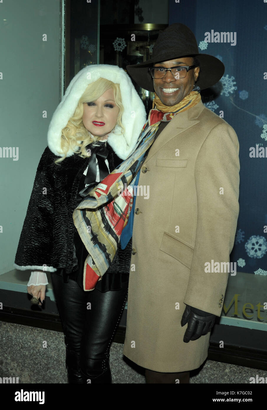 New York,NY-December 3: Cyndi Lauper; Billy Porter attend the 82nd ...