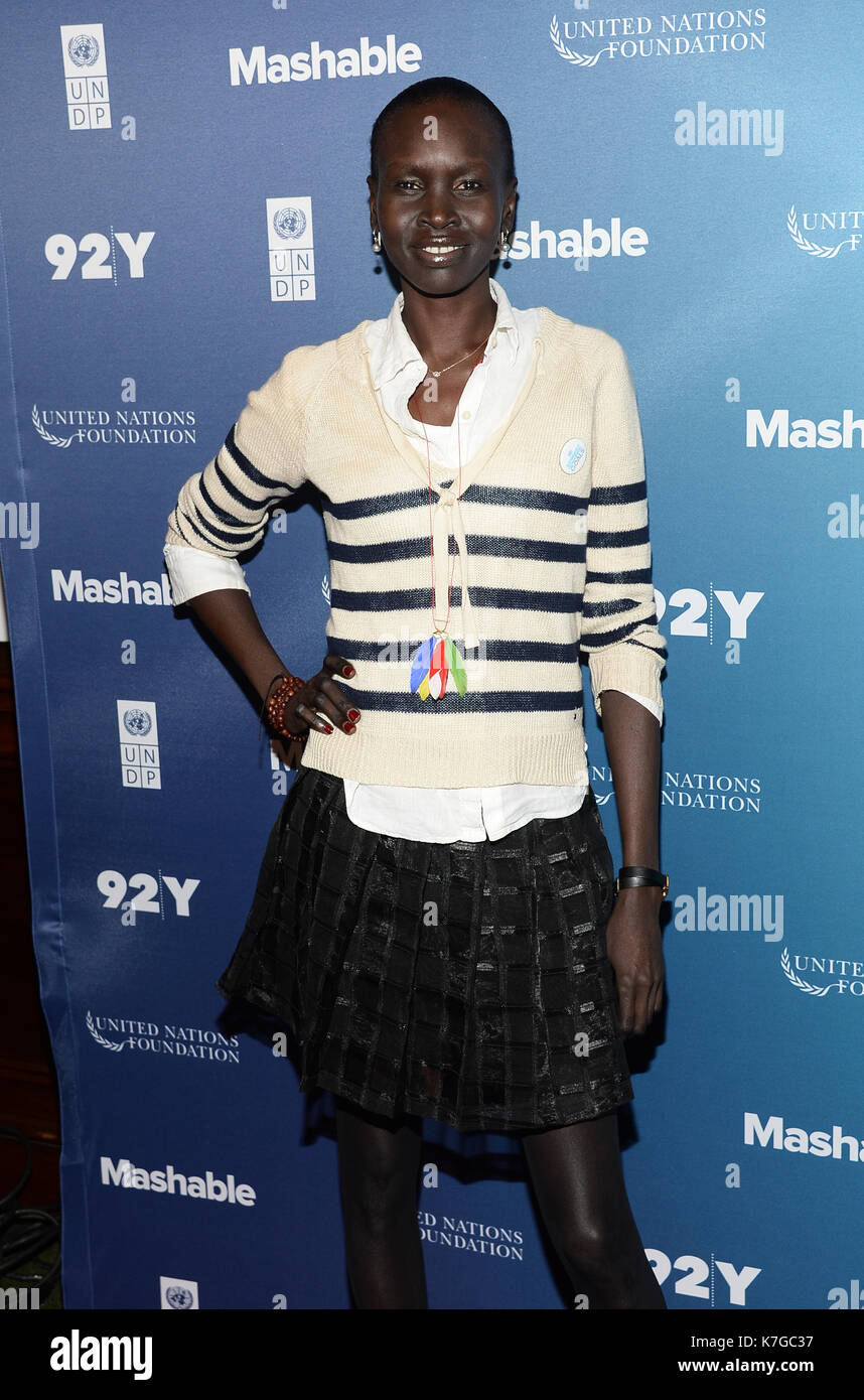 NEW YORK, NY - SEPTEMBER 27: Model Alek Wek attends the 2015 Social ...