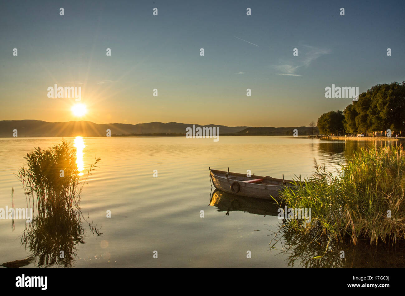 Macedonia - Dojran Lake - sunrise scene Stock Photo - Alamy