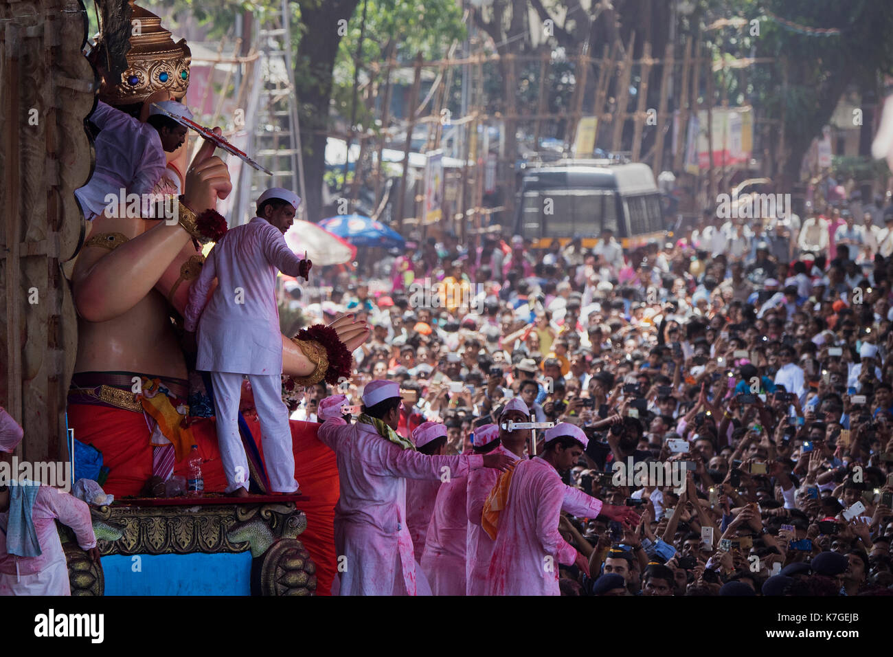 The image of Ganpati for Elephant headed lord the famous lalbaug cha ...