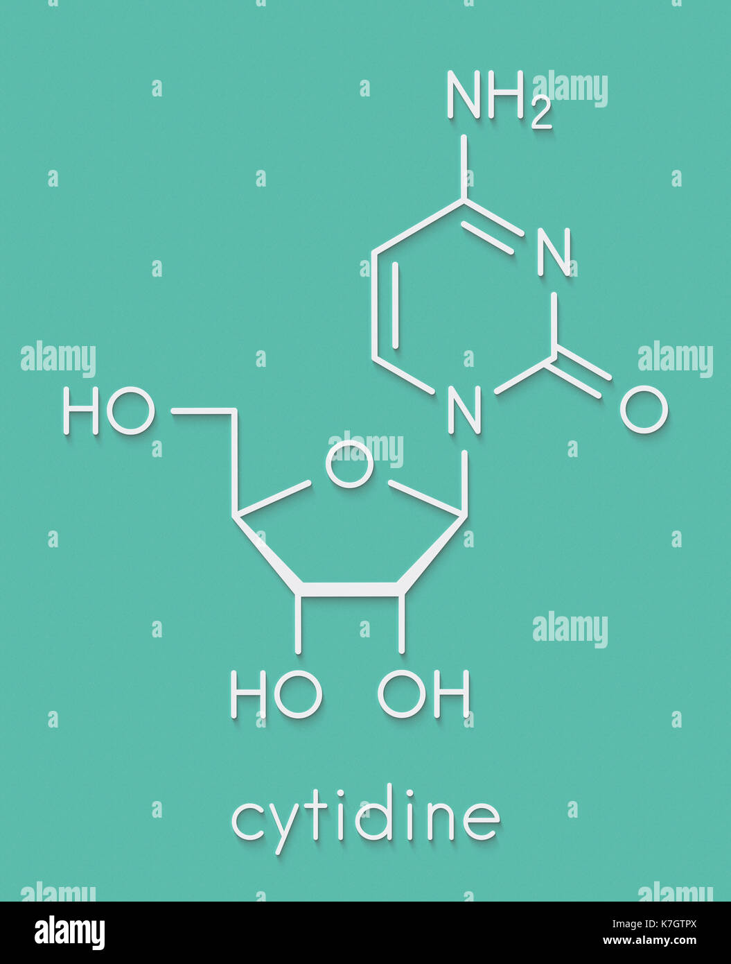 Cytidine RNA building block molecule. Skeletal formula Stock Photo - Alamy