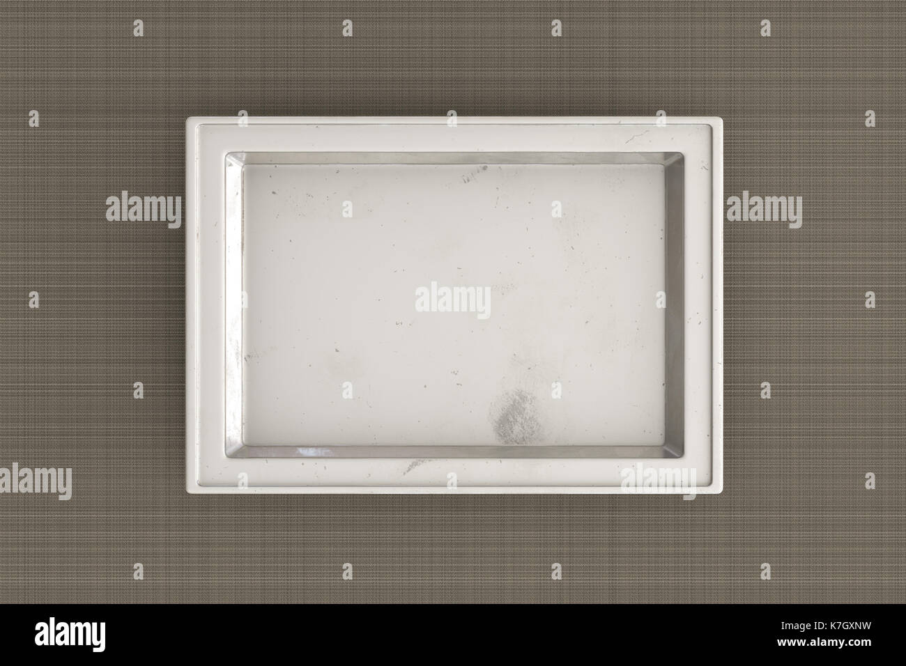 3d rendering chrome tray on white background Stock Photo - Alamy