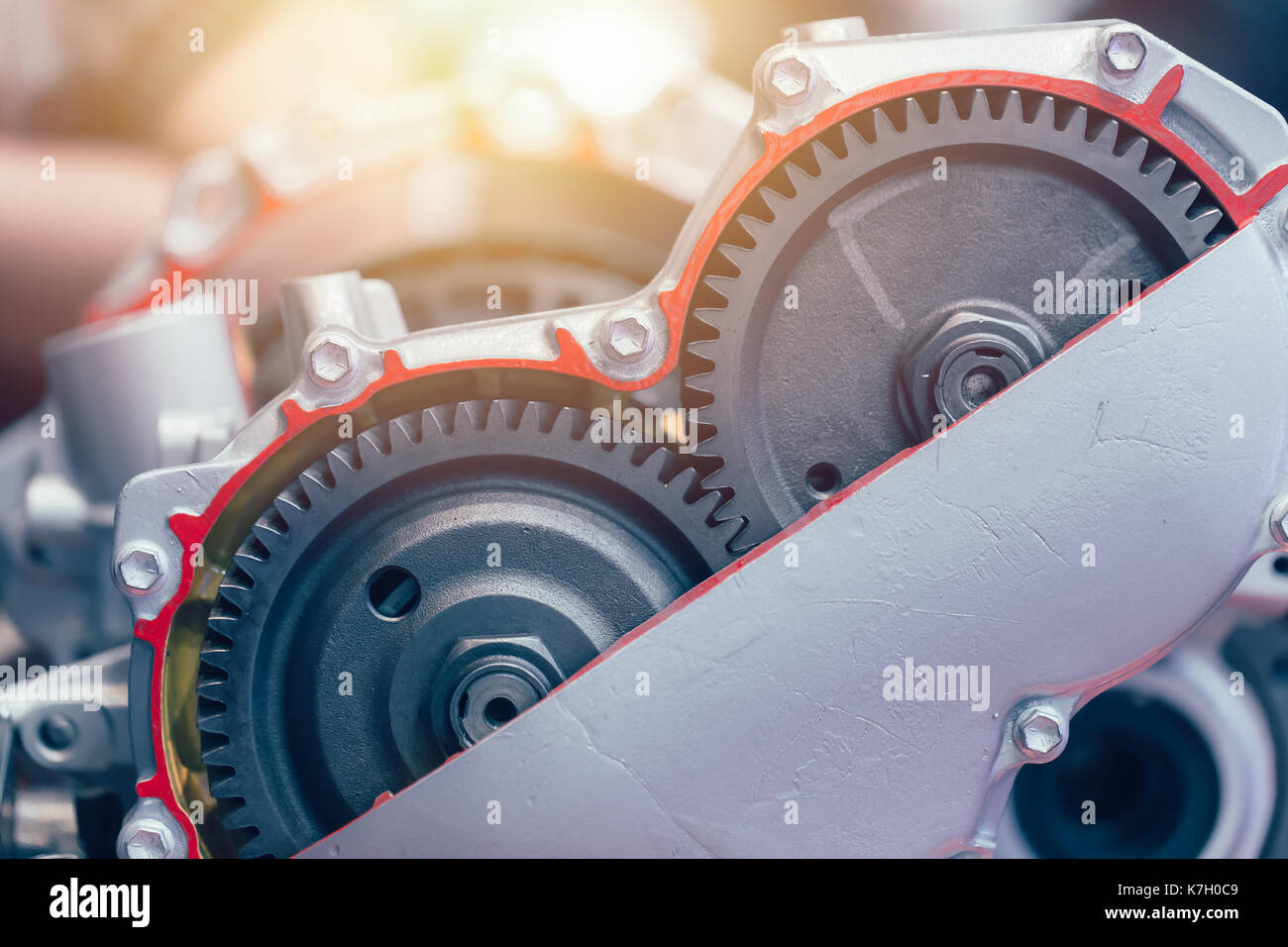 inside vehicle motor engine gear automatic rotary transmission Stock ...