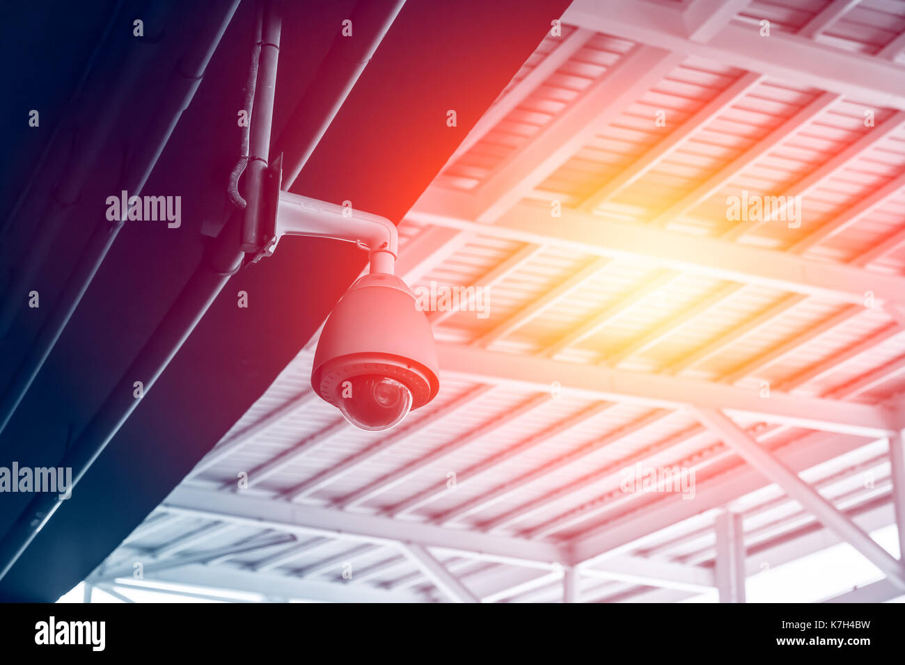 CCTV Security dome camera on outdoor public space Stock Photo - Alamy