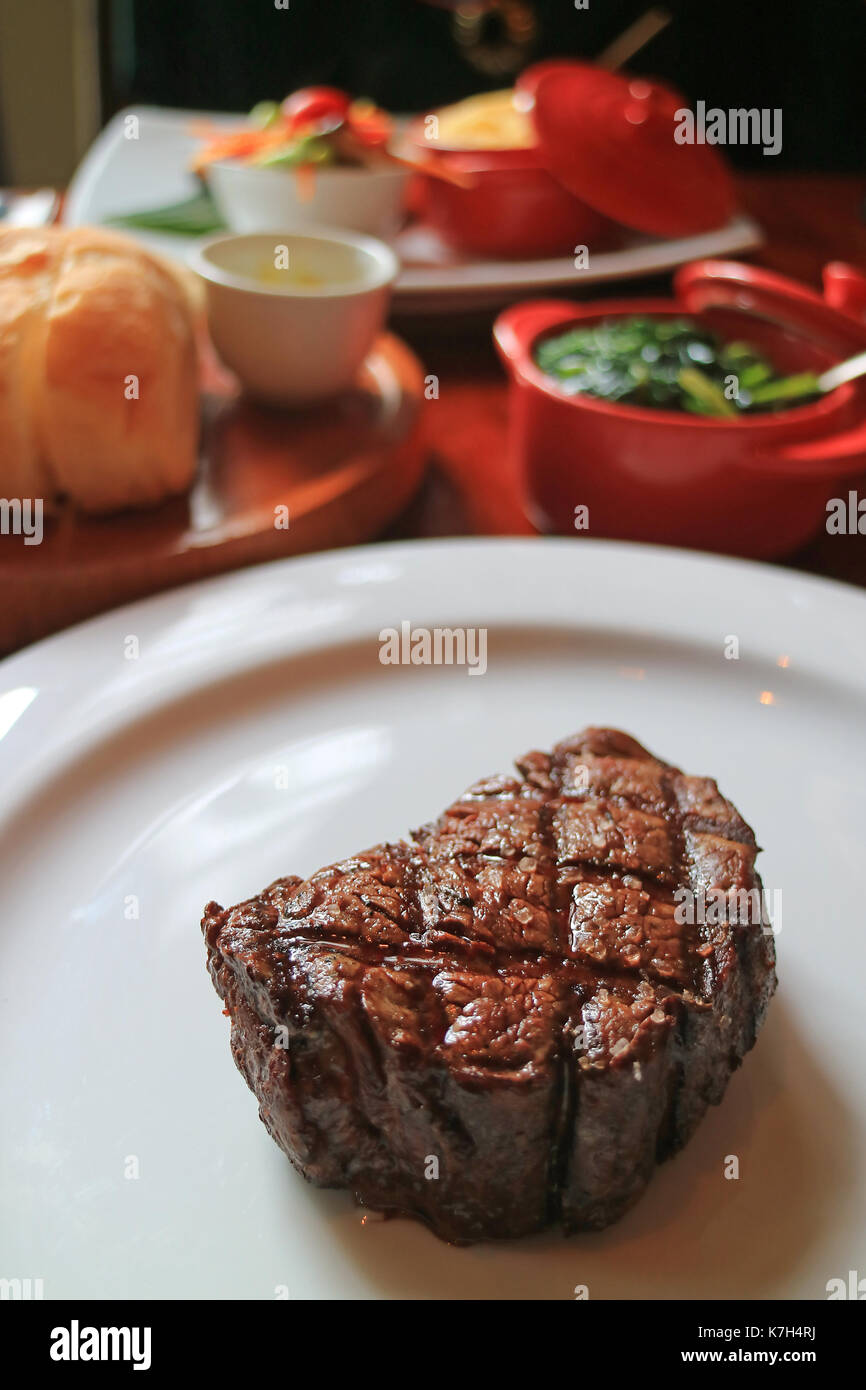 Filet mignon plate white background hi-res stock photography and images - Alamy