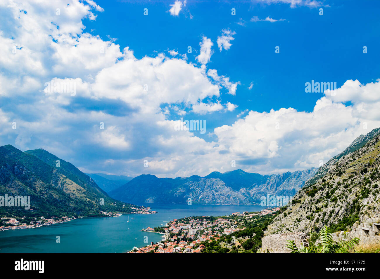Magnificent view of Kotor Bay Montenegro Stock Photo - Alamy