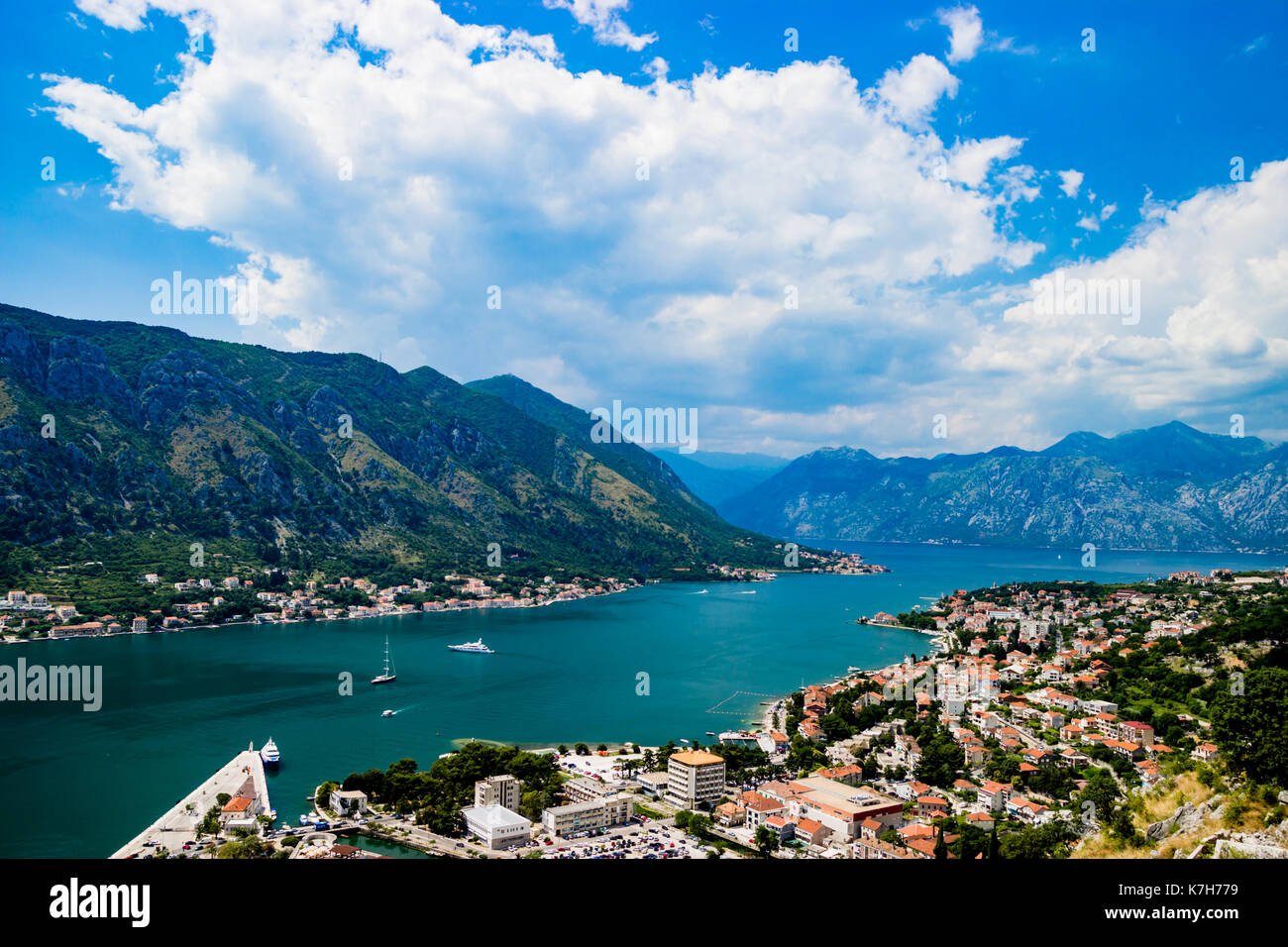 Magnificent view of Kotor Bay Montenegro Stock Photo - Alamy