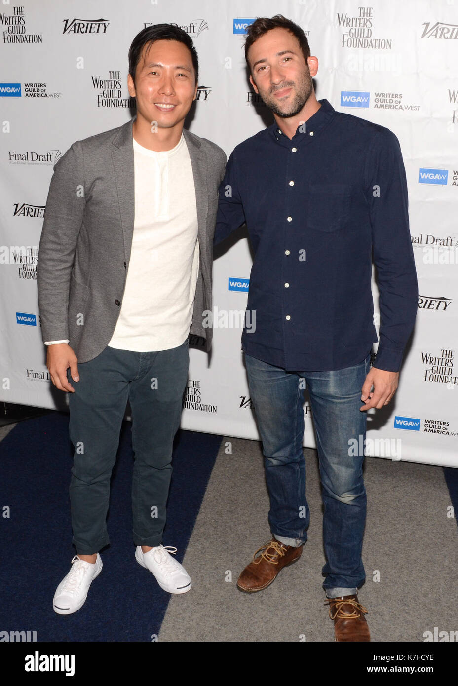 Kevin Yu and Steven Davis attends WGAW's Sublime Primetime 2017 Panel ...