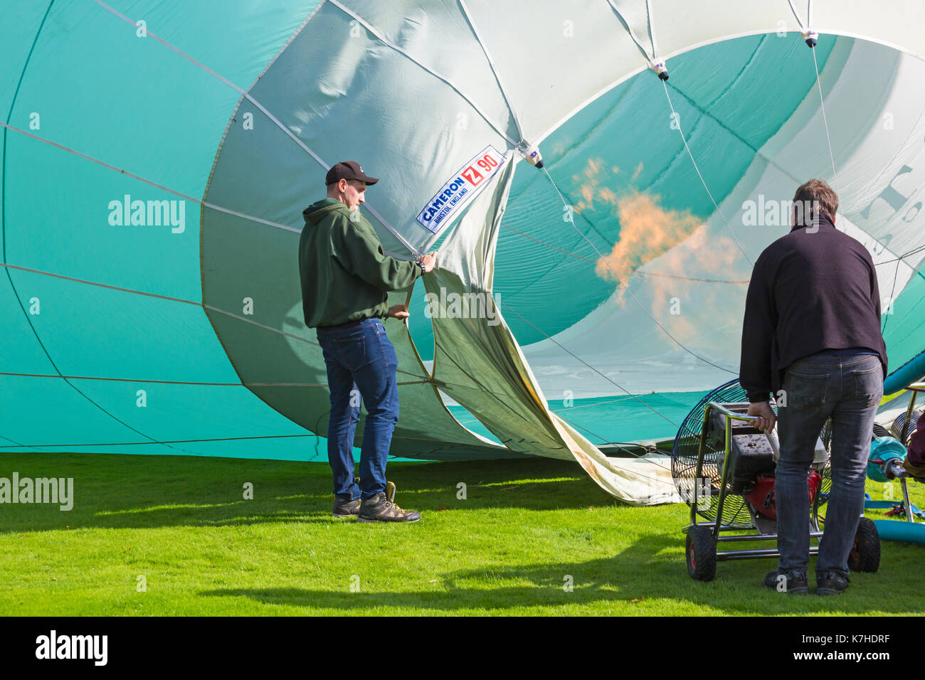 Hot air balloon inflation fan hi-res stock photography and images - Alamy
