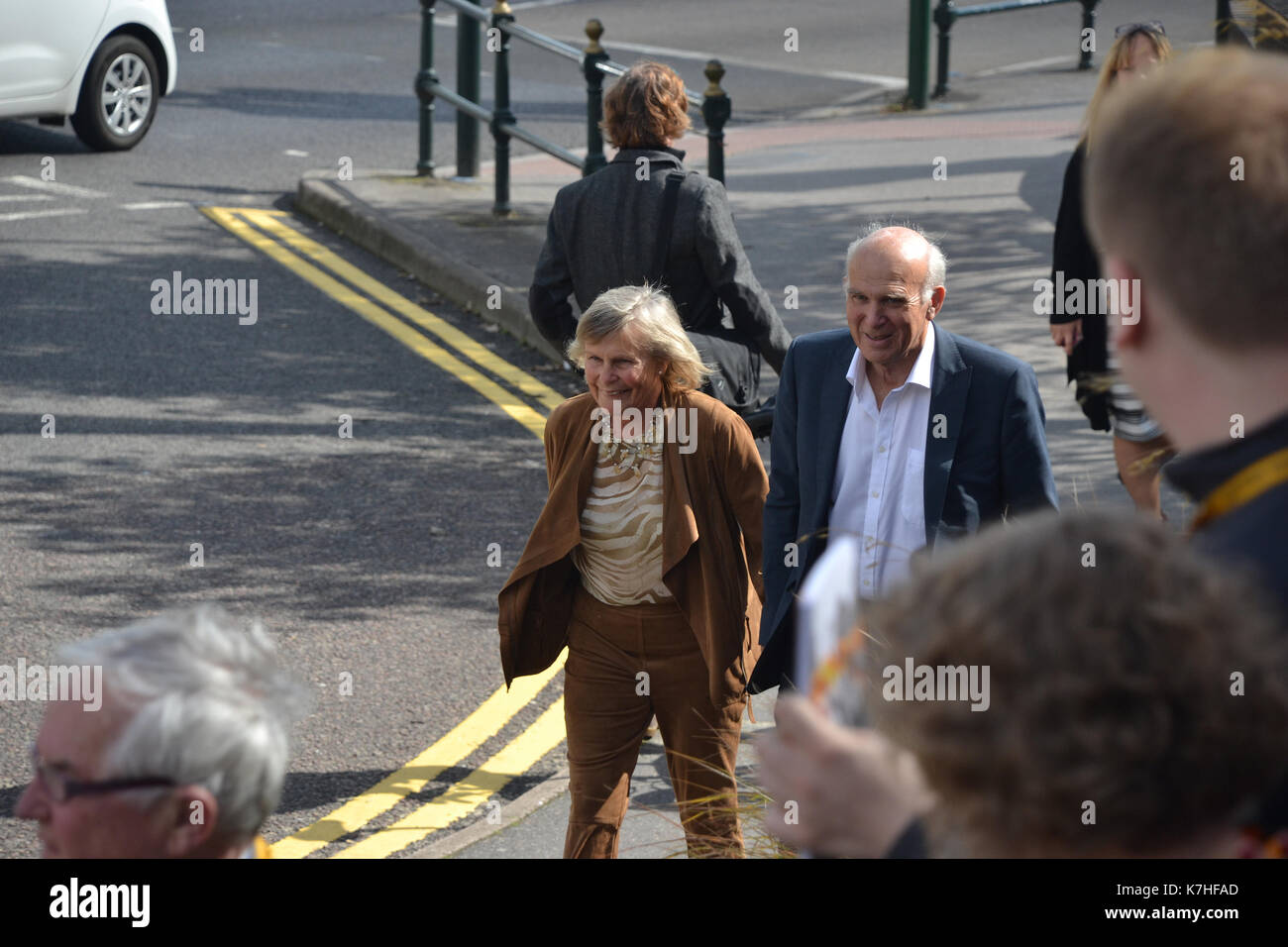 Party leader Vince Cable arrives at Liberal Democrat Autumn Conference ...