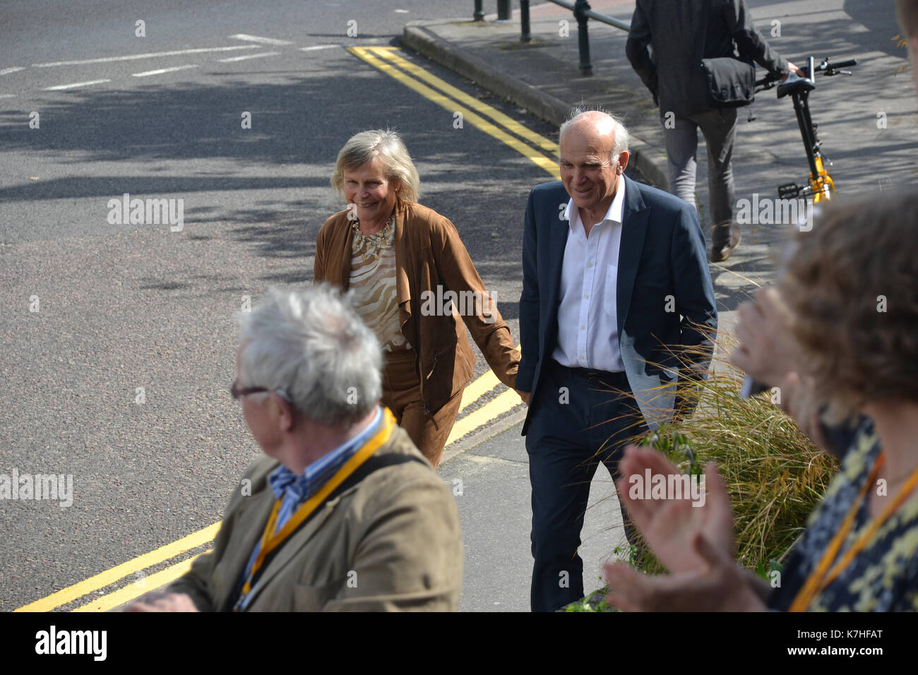 Party leader Vince Cable arrives at Liberal Democrat Autumn Conference ...