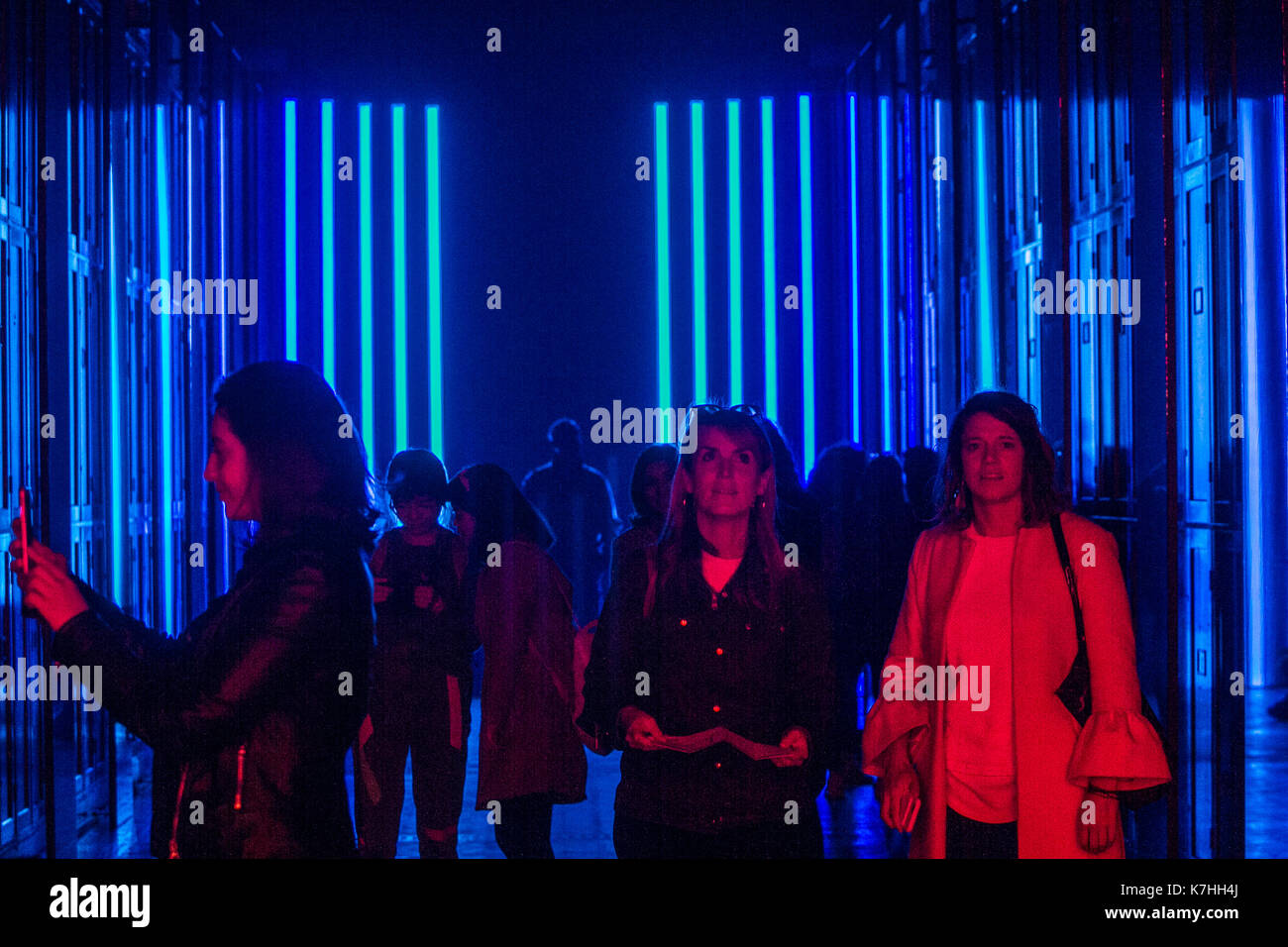 London, UK. 16th Sep, 2017. Reflection Room, an immersive coloured ...