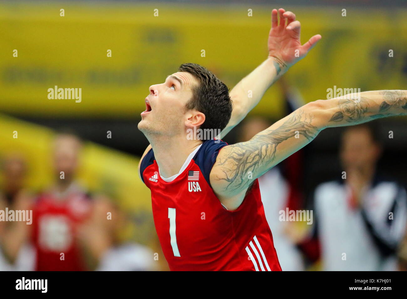Osaka, Japan. 15th Sep, 2017. Matthew Anderson (USA) Volleyball : FIVB ...