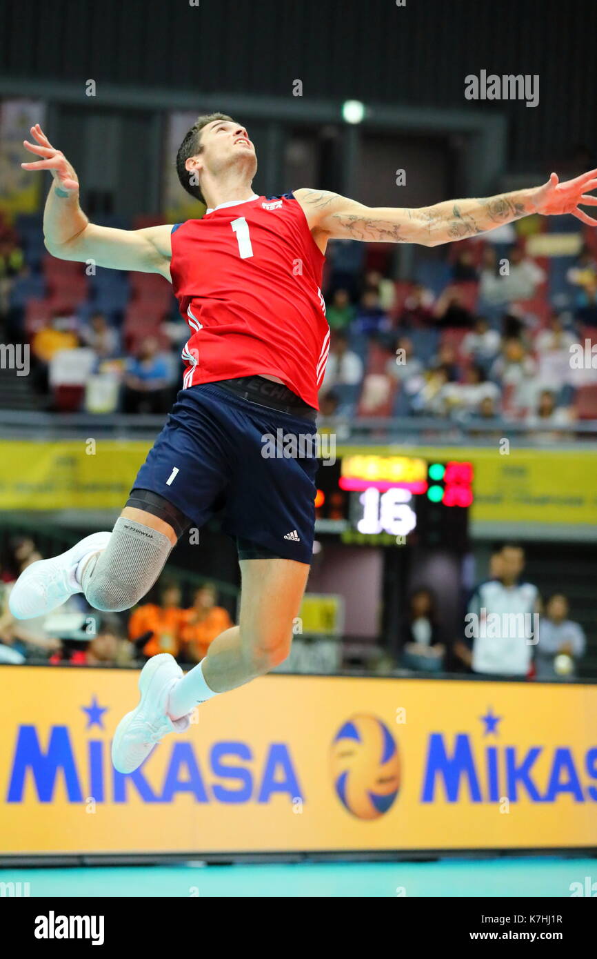 Osaka, Japan. 15th Sep, 2017. Matthew Anderson (USA) Volleyball : FIVB ...