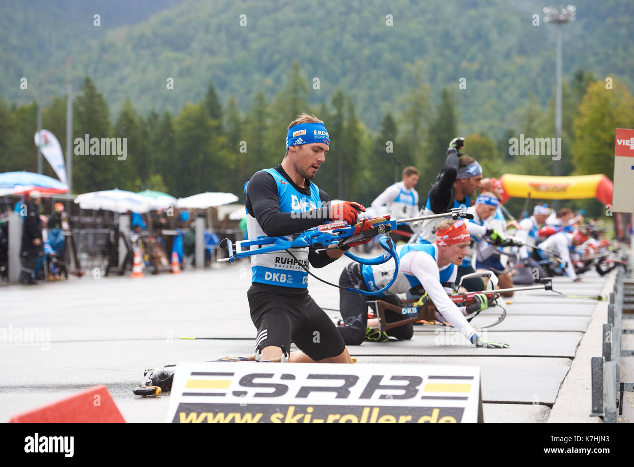Simon Schempp in action in the Mass start Biathlon, German Summer ...