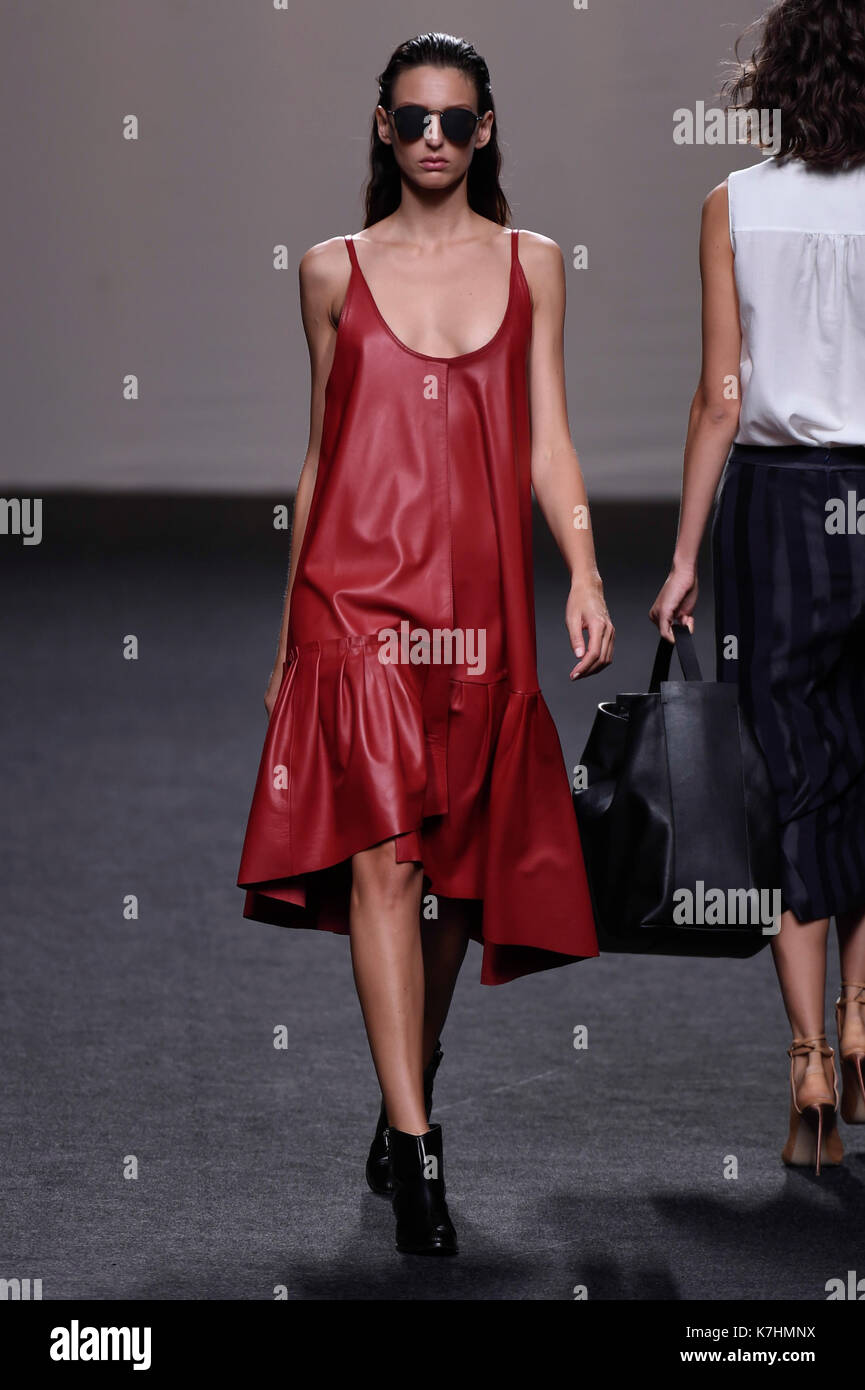 Model wears at collection runway a creation from " Roberto Torretta ...