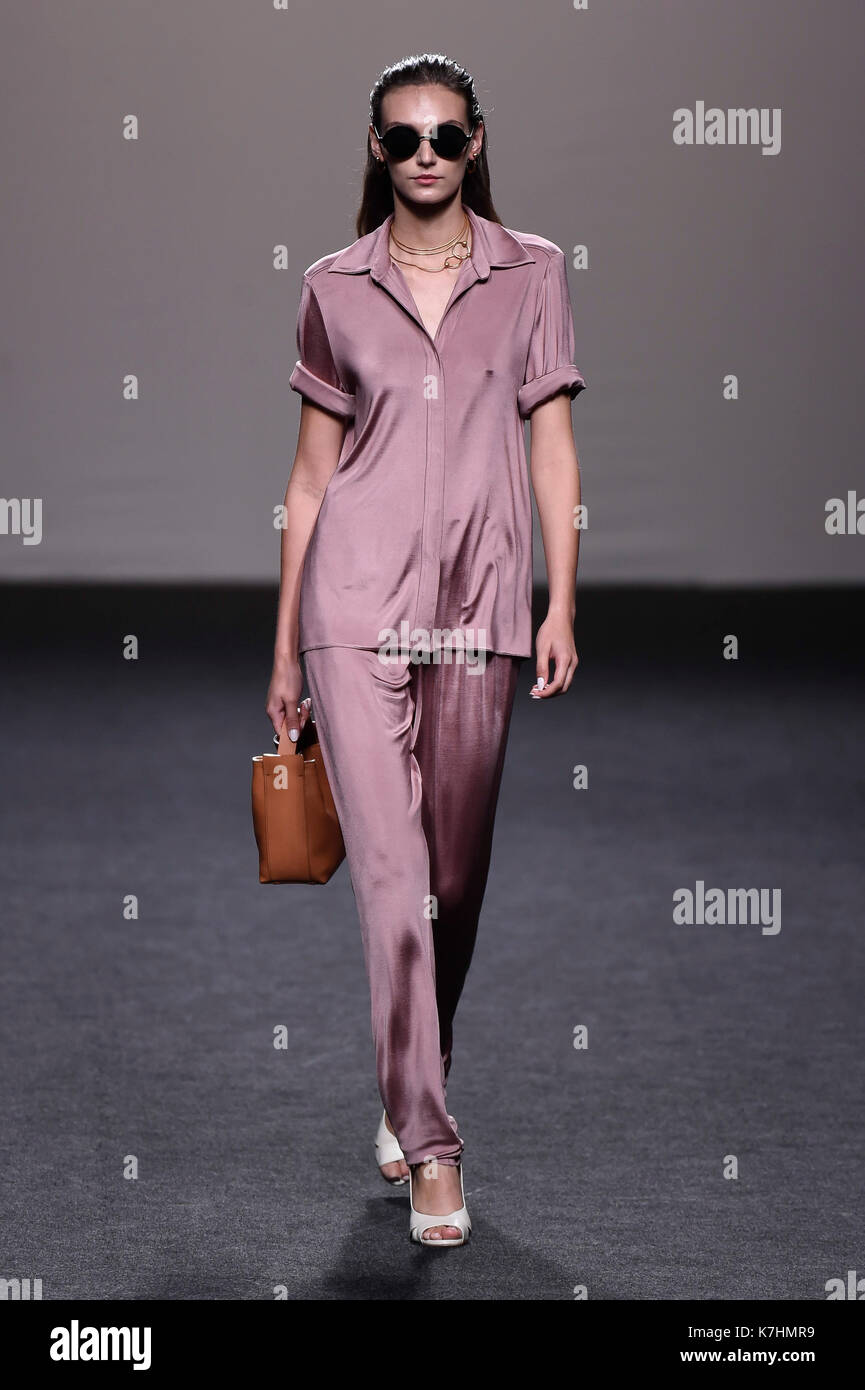 Model wears at collection runway a creation from " Roberto Torretta ...