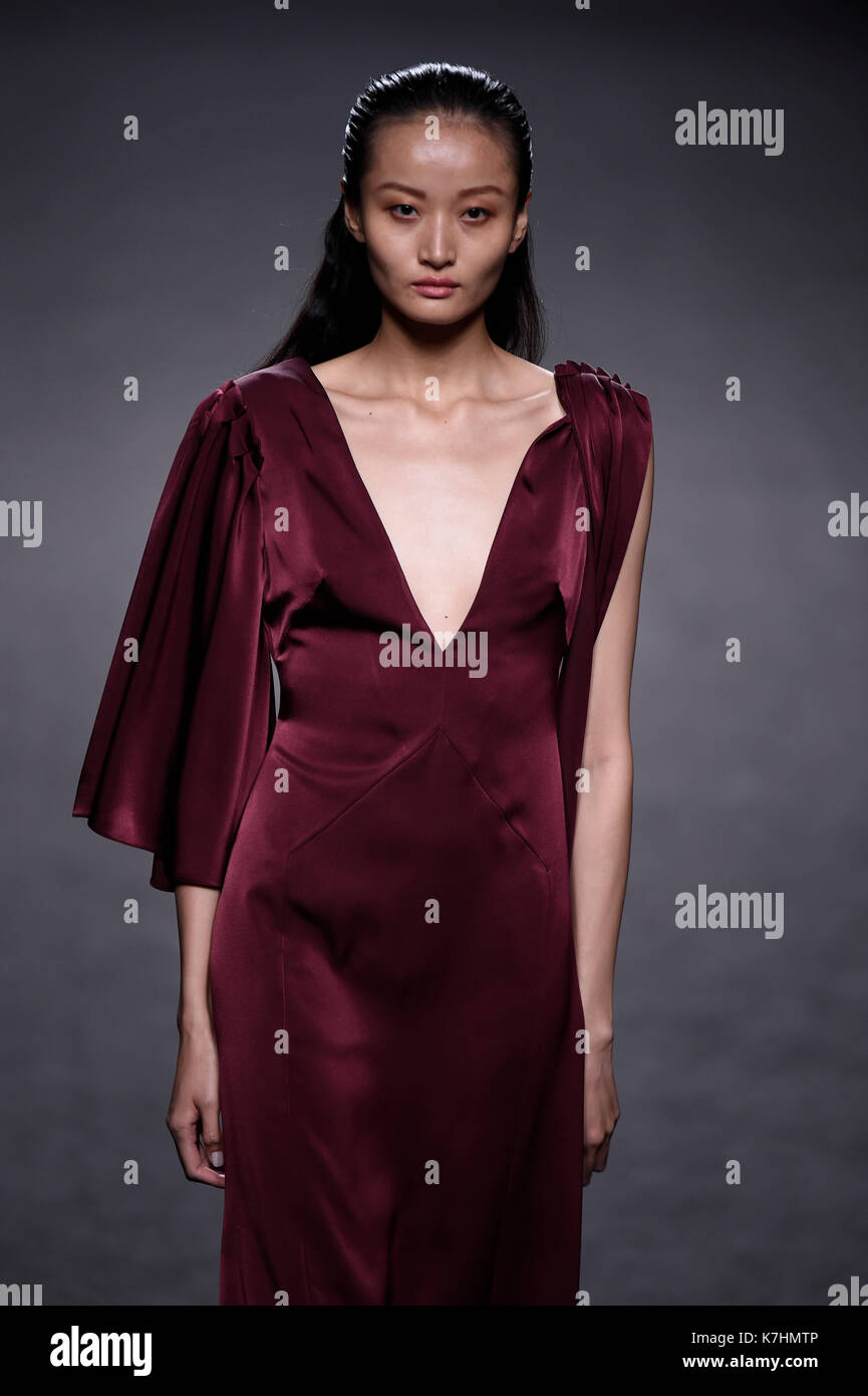 Model wears at collection runway a creation from " Roberto Torretta ...