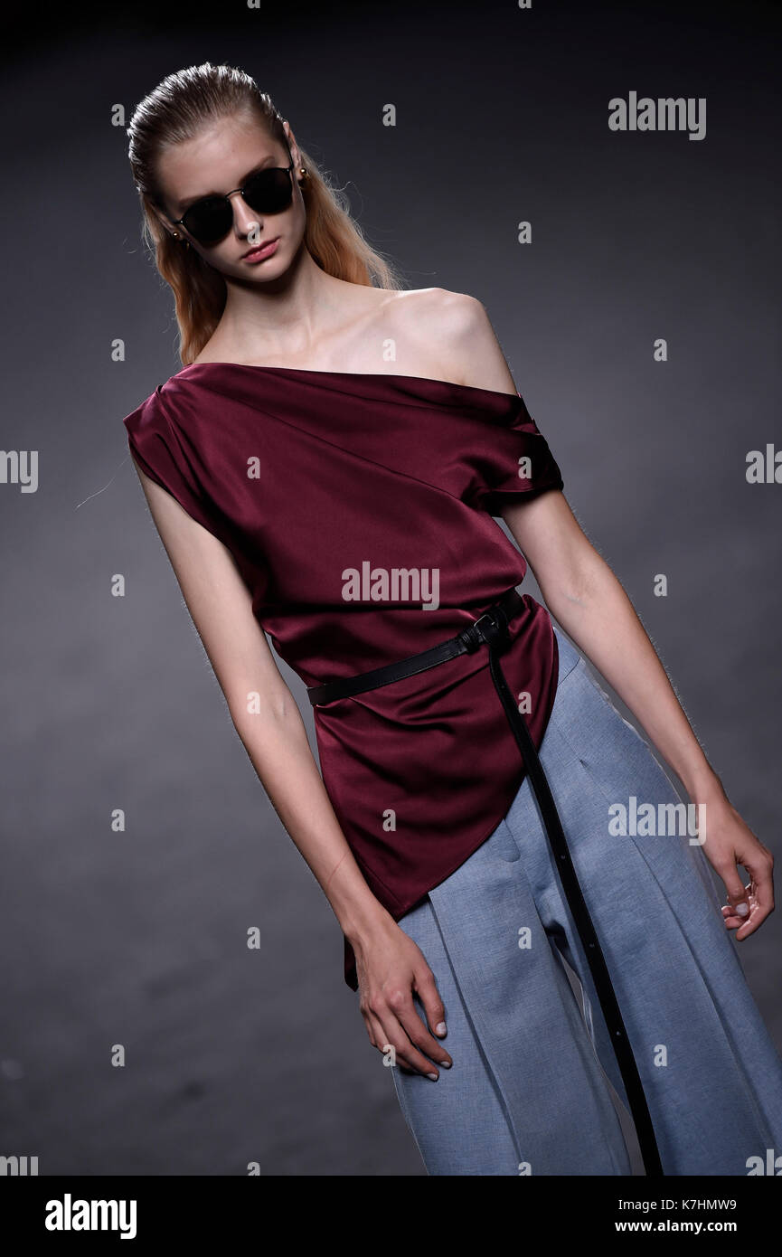 Model wears at collection runway a creation from " Roberto Torretta ...