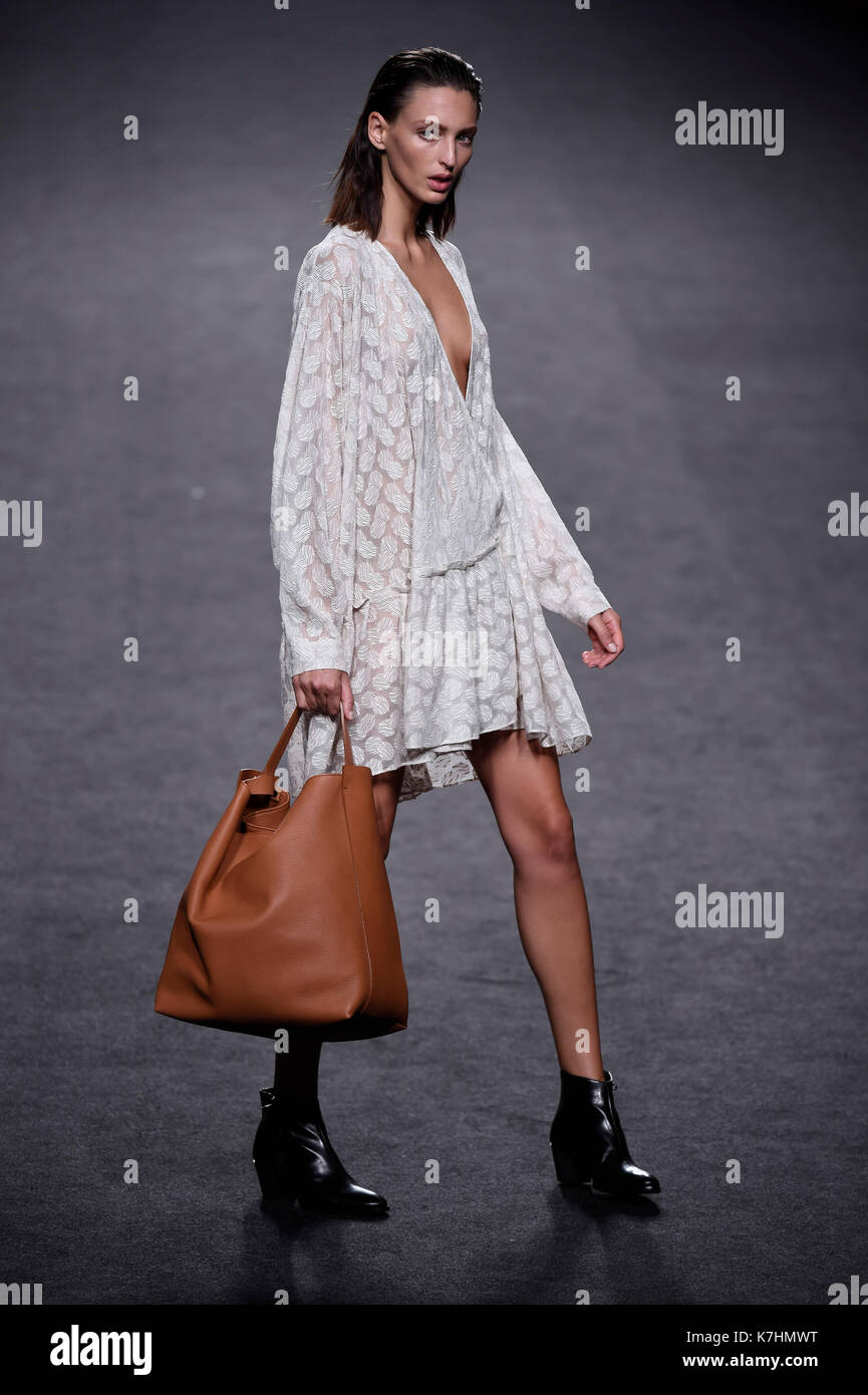 Model wears at collection runway a creation from " Roberto Torretta ...