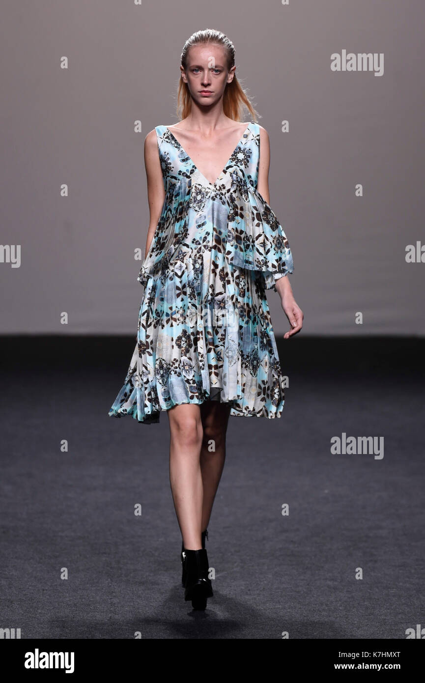 Model wears at collection runway a creation from " Roberto Torretta ...
