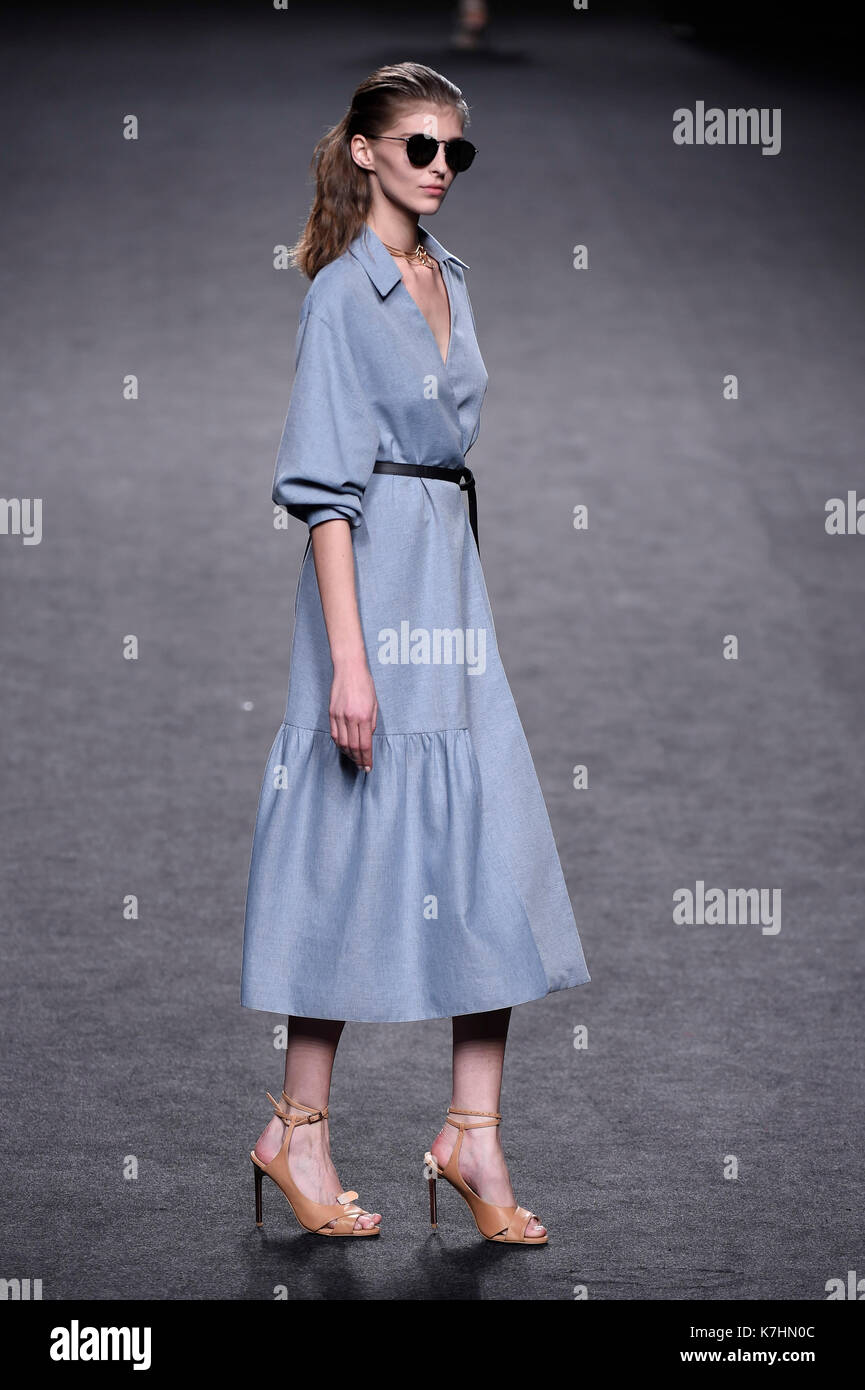 Model wears at collection runway a creation from " Roberto Torretta ...