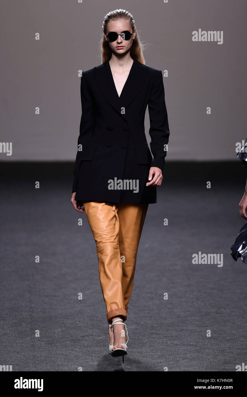Model wears at collection runway a creation from " Roberto Torretta ...
