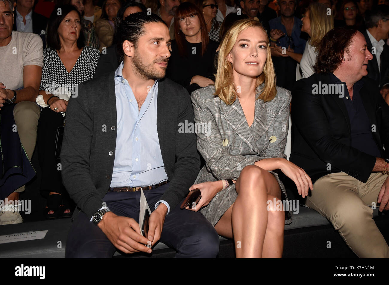 Carlos Torretta and Marta Ortega at the front row of RobertoTorretta ...