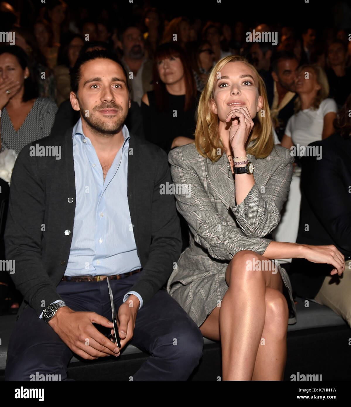 Carlos Torretta and Marta Ortega at the front row of RobertoTorretta ...
