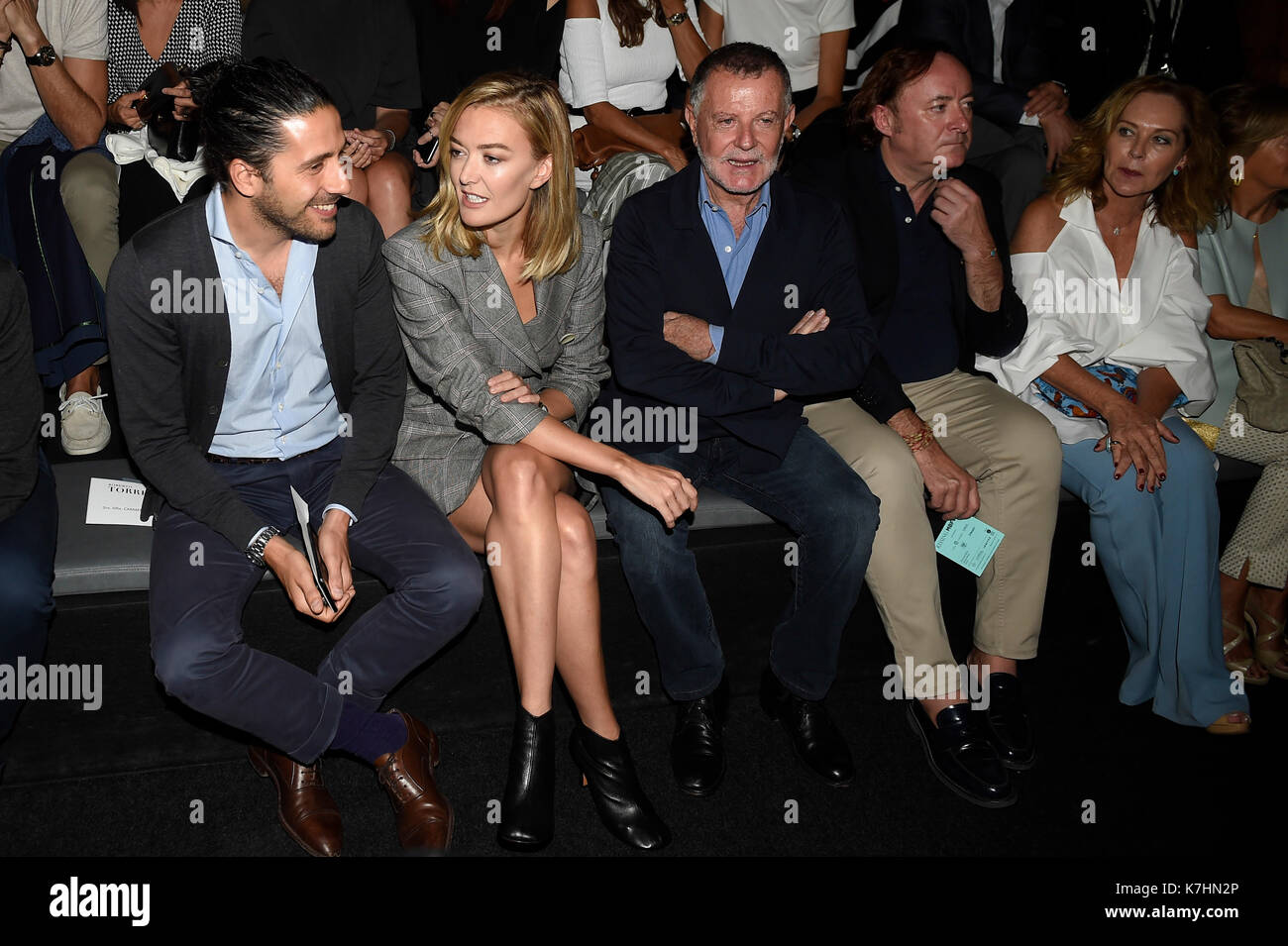 Carlos Torretta and Marta Ortega at the front row of RobertoTorretta ...