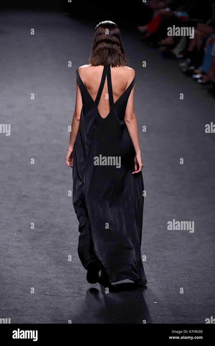 Model wears at collection runway a creation from " Roberto Torretta ...