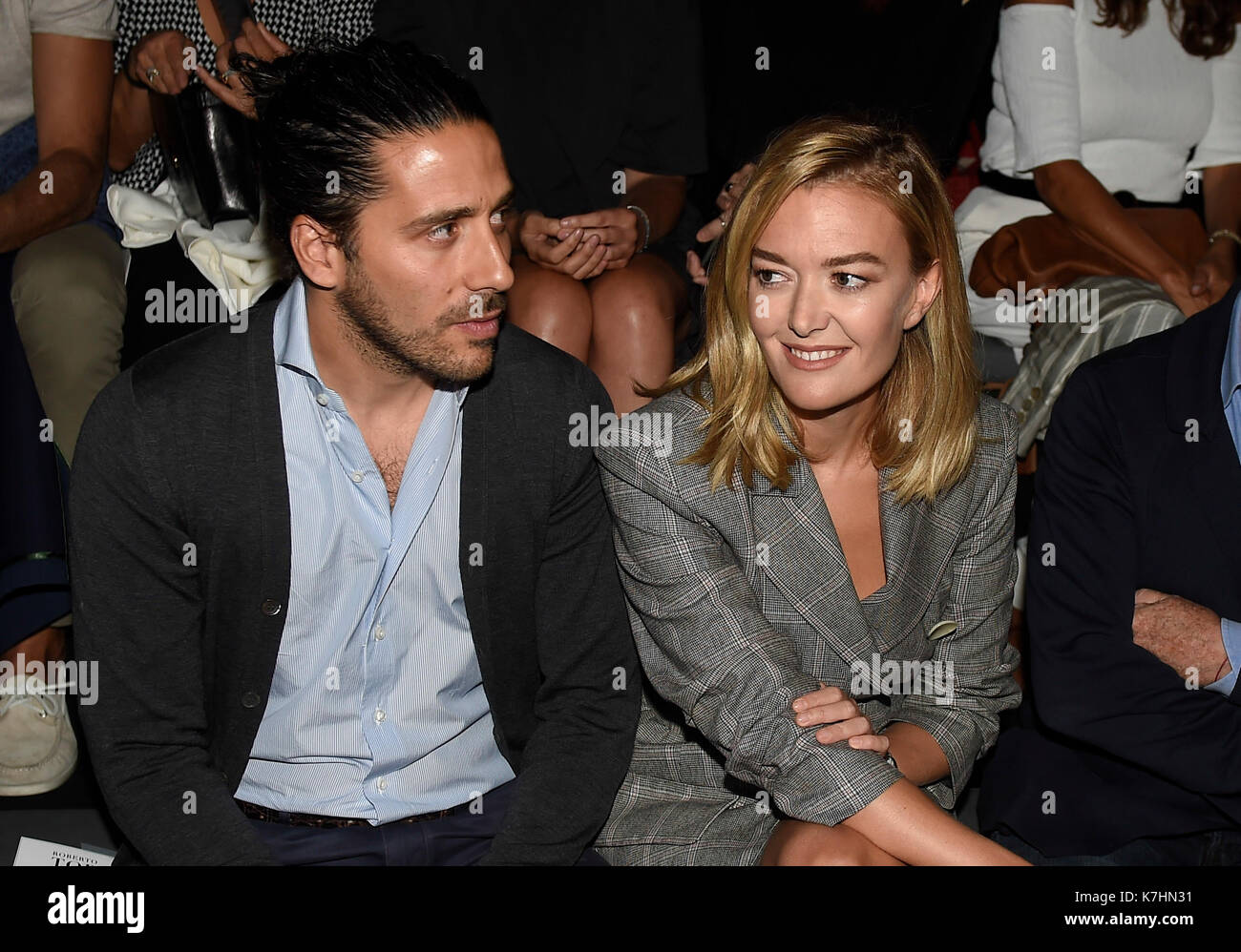 Carlos Torretta and Marta Ortega at the front row of RobertoTorretta ...